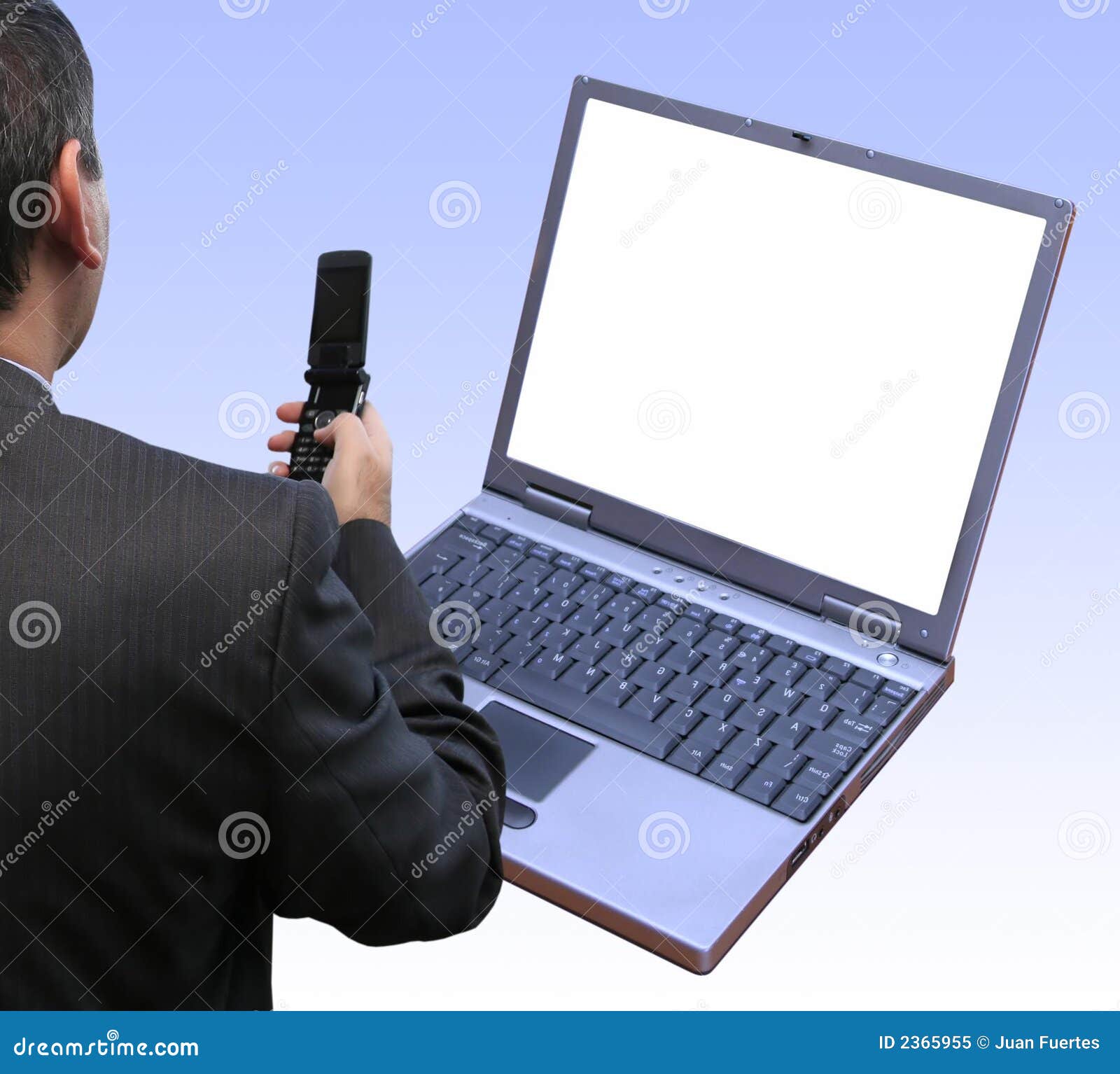Testing new laptop stock image. Image of cellphone, communication - 2365955