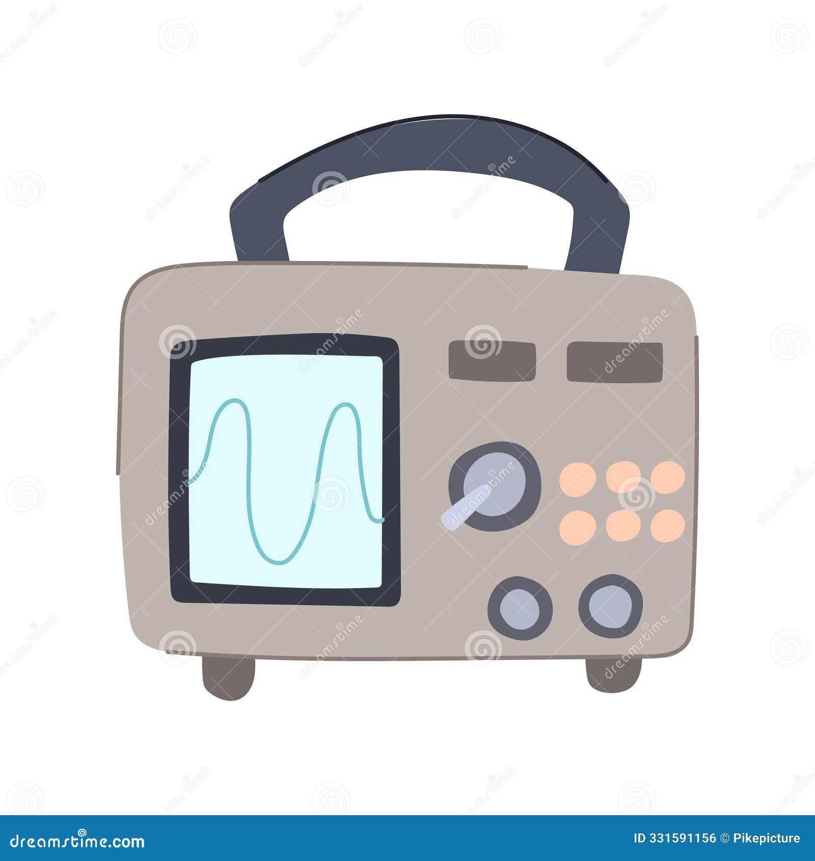 Probe Oscillograph Cartoon Vector Illustration | CartoonDealer.com ...