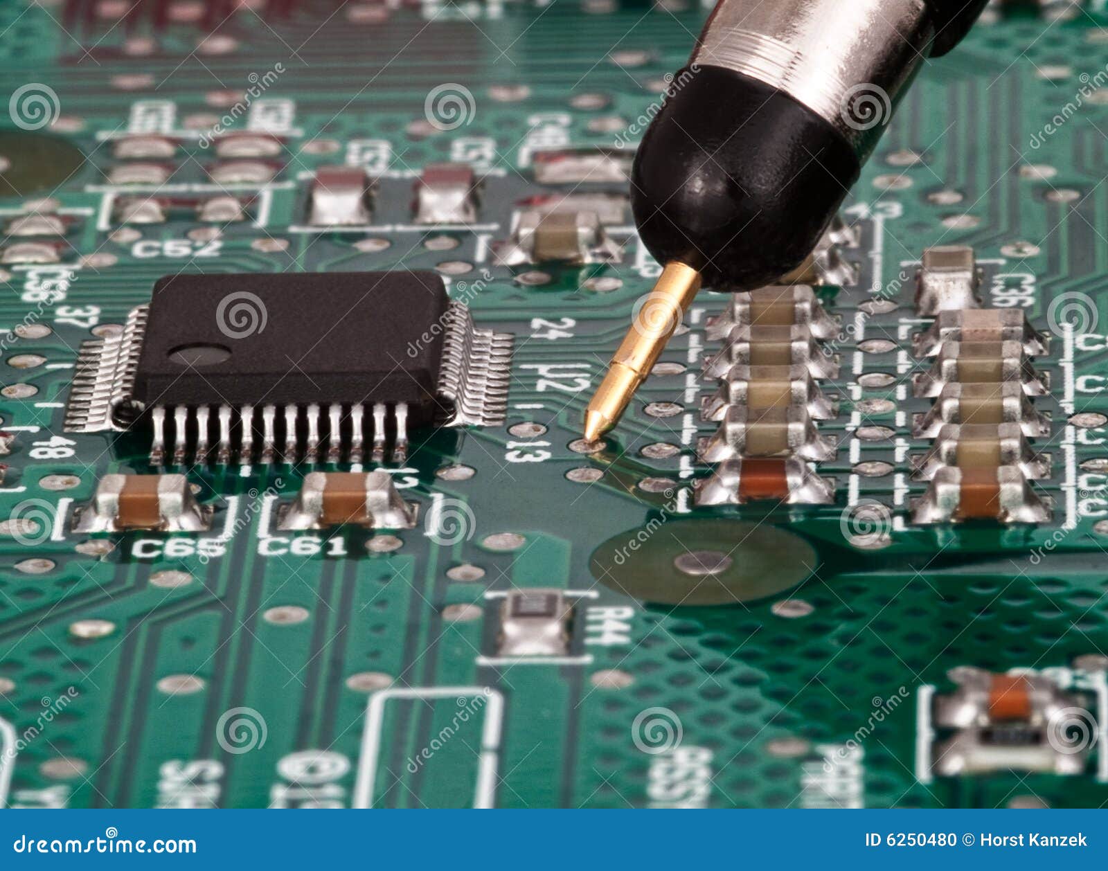 Testing on Printed Circuit Board Stock Photo - Image of connection ... Testing on Printed Circuit Board Stock Photo - Image of connection ...