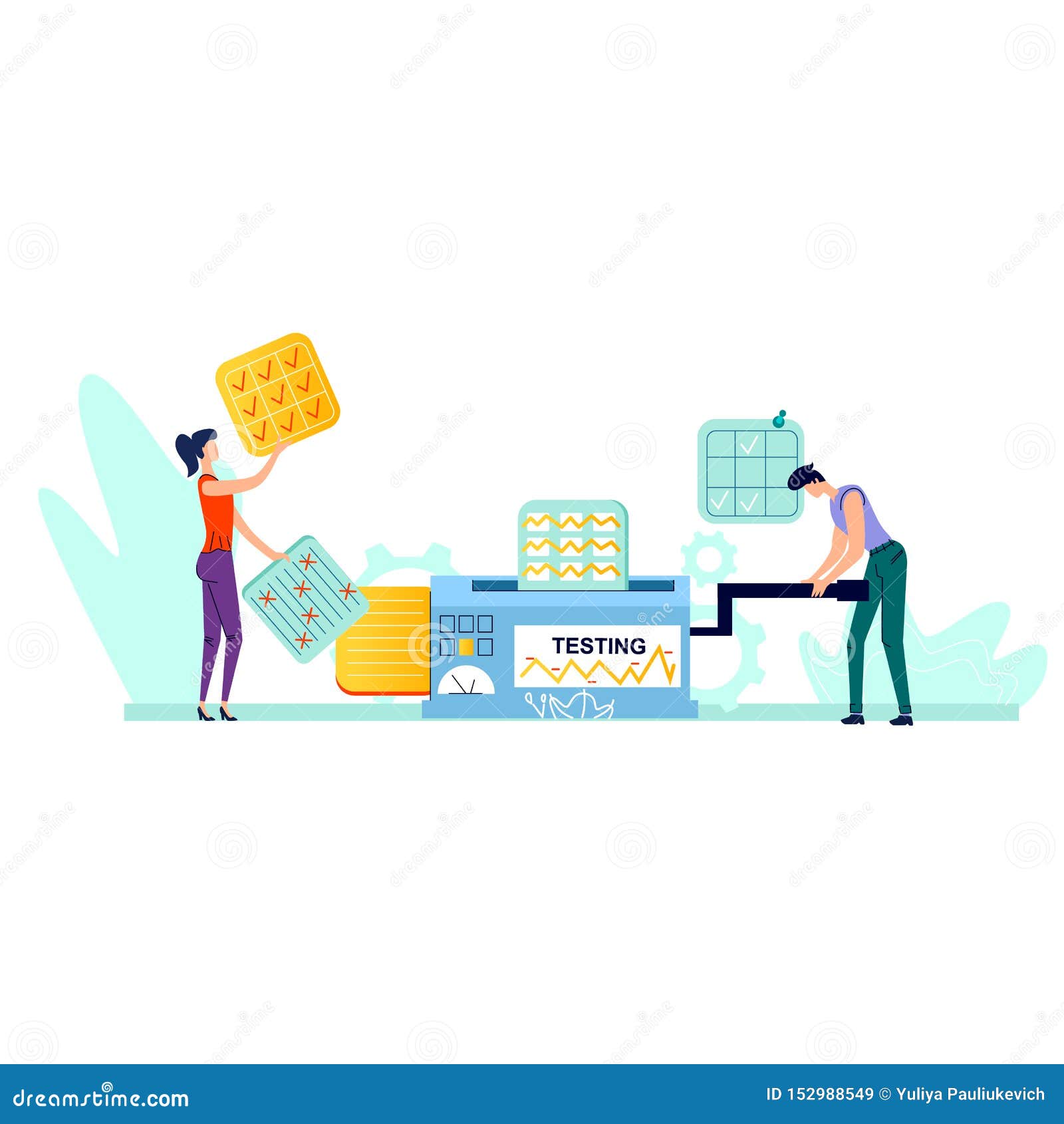 Testing Process Business Concept Vector Stock Vector - Illustration of ...