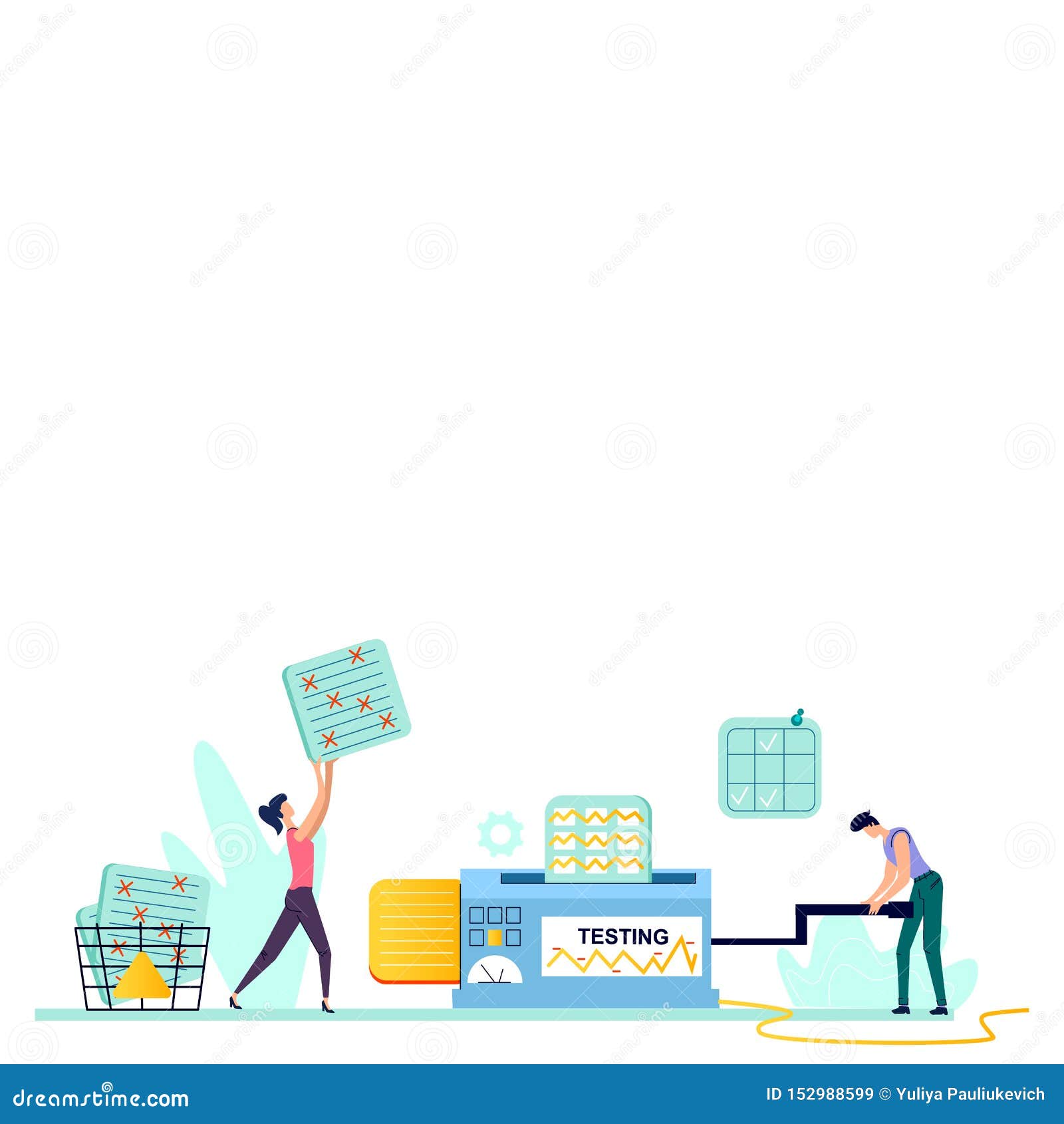 Testing Process Business Concept Vector Stock Vector - Illustration of ...