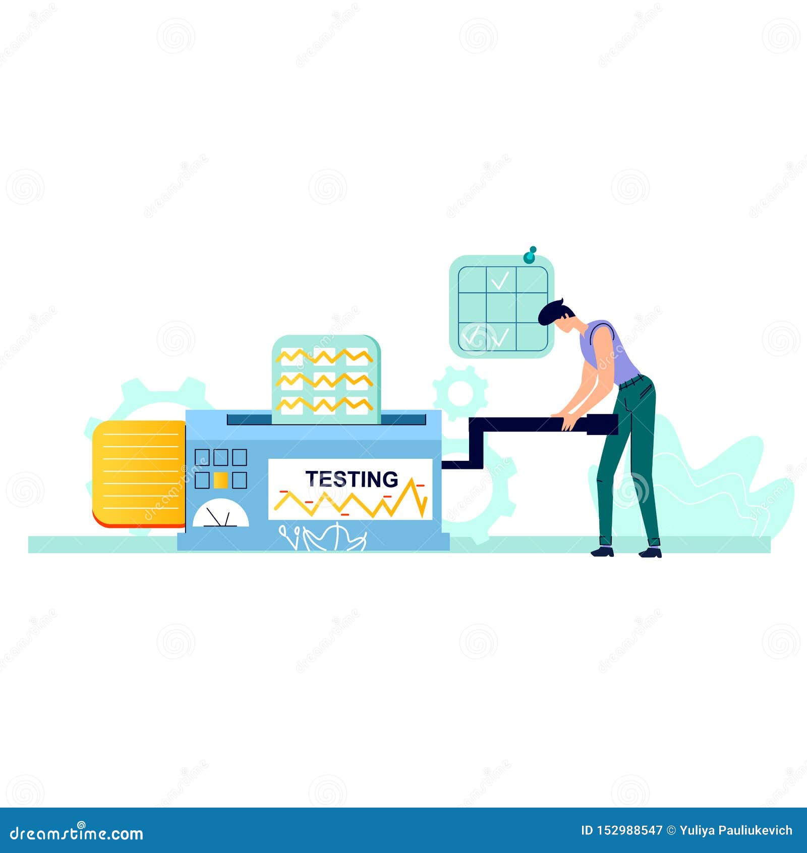 Testing Process Business Concept Vector Stock Vector - Illustration of ...