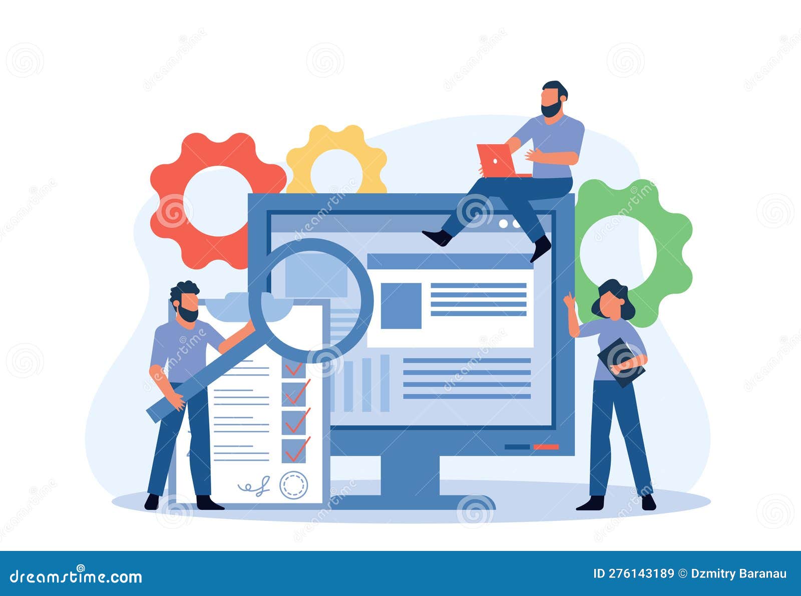Experts Check 5g Connection Isometric Illustration. People With Tablets ...