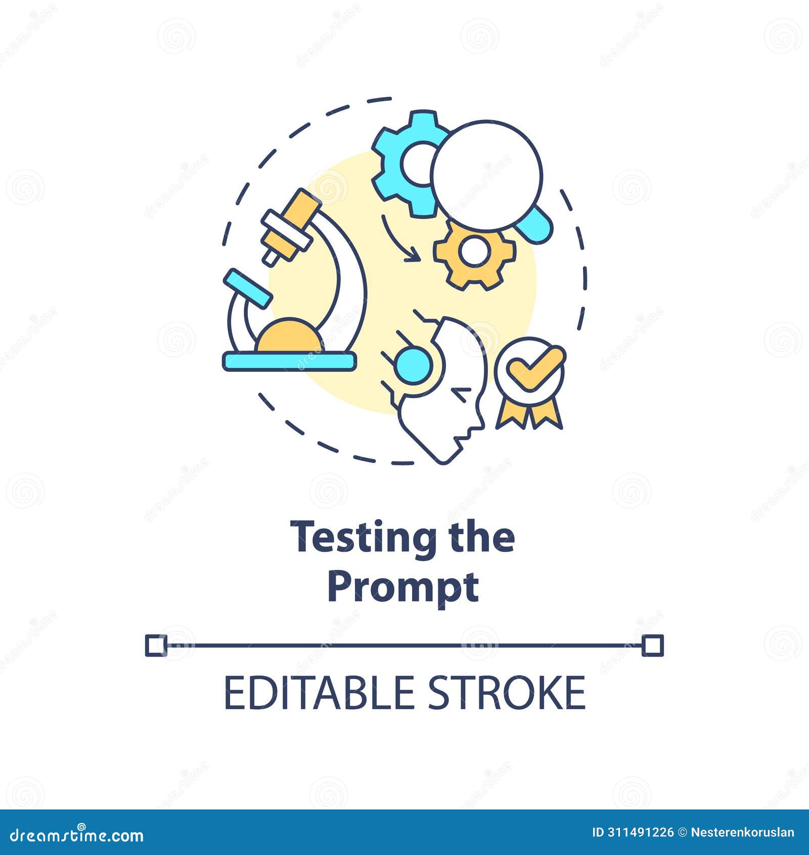 Testing Prompt Multi Color Concept Icon Stock Vector - Illustration of ...