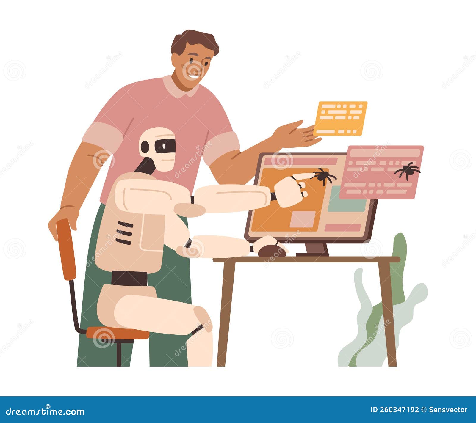 Software Testing and Repairing Bugs Stock Vector - Illustration of code ...