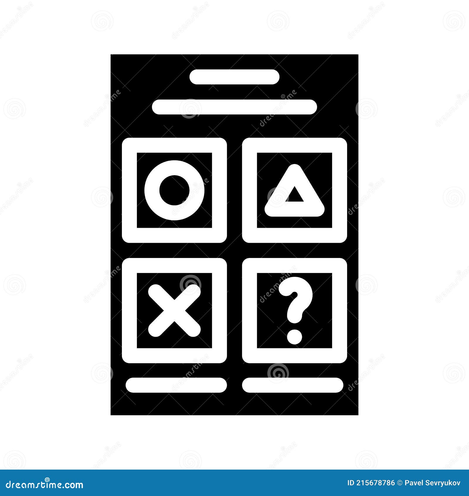 Testing for Self Study Glyph Icon Vector Illustration Stock Vector ...