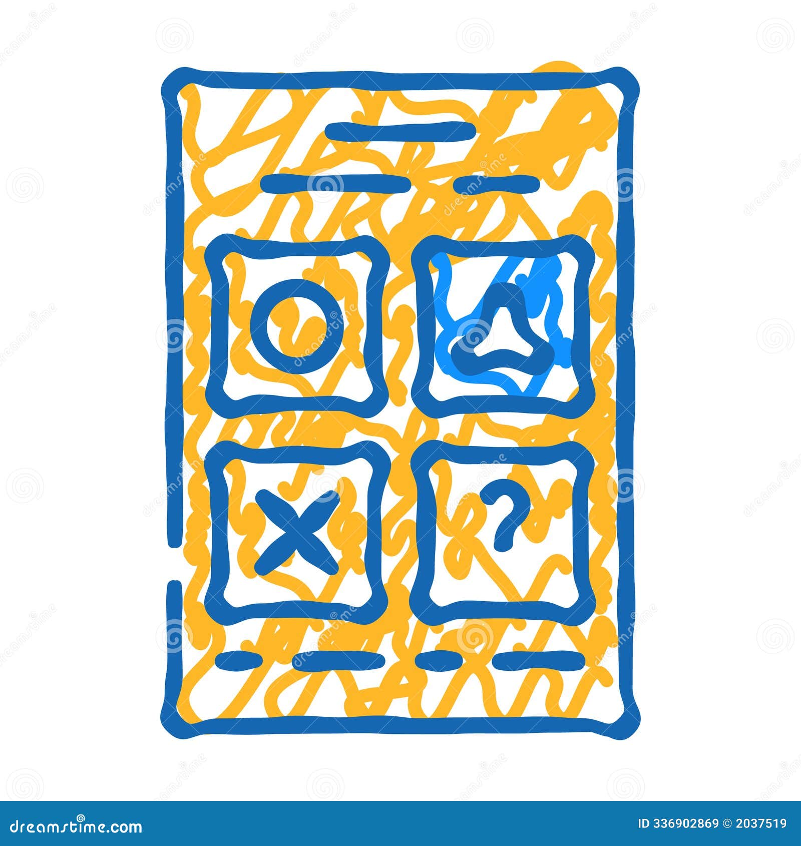 Testing for Self Study Icon Doodle Illustration Stock Illustration ...