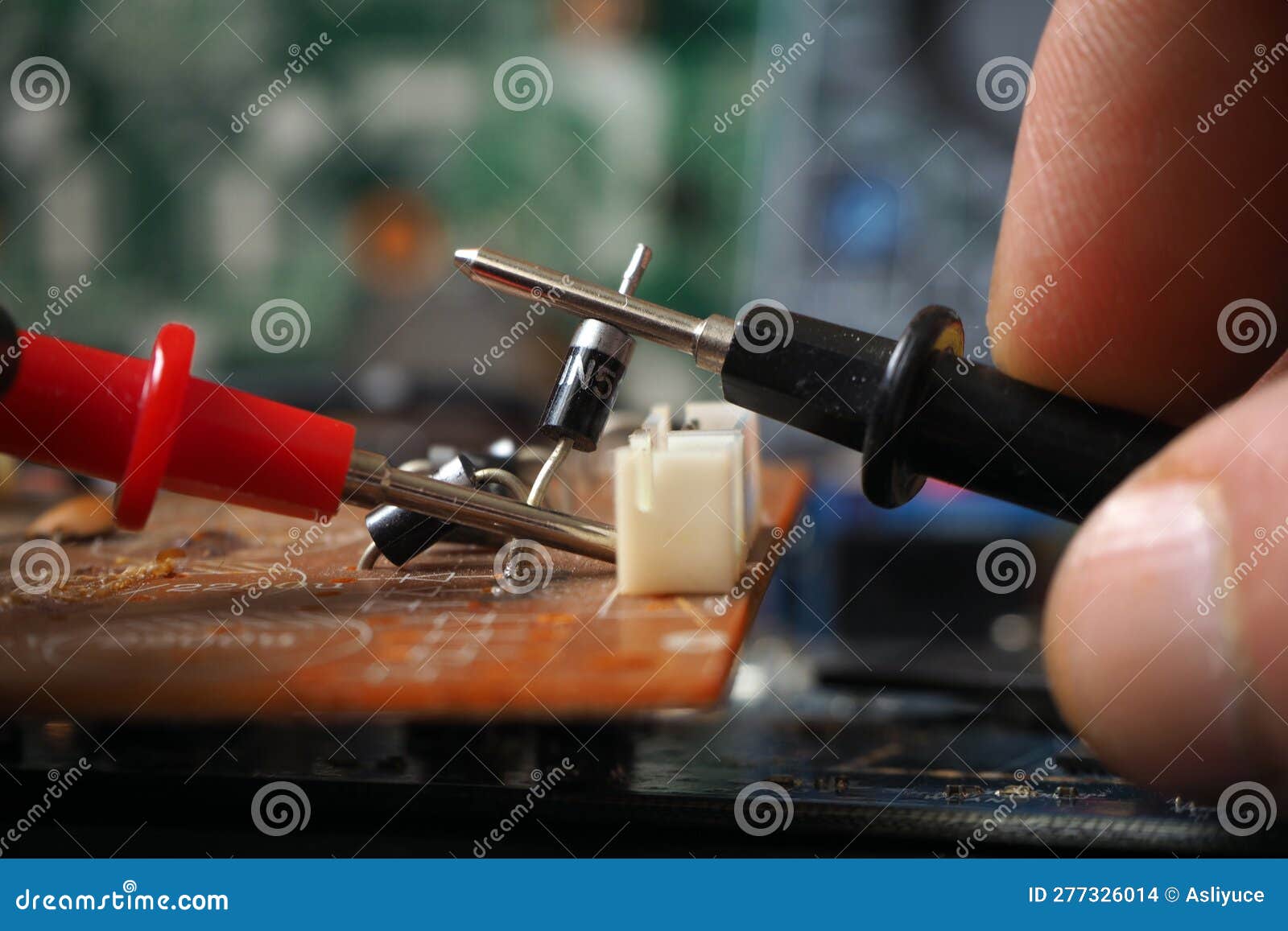 Testing silicon diode stock photo. Image of rectification - 277326014