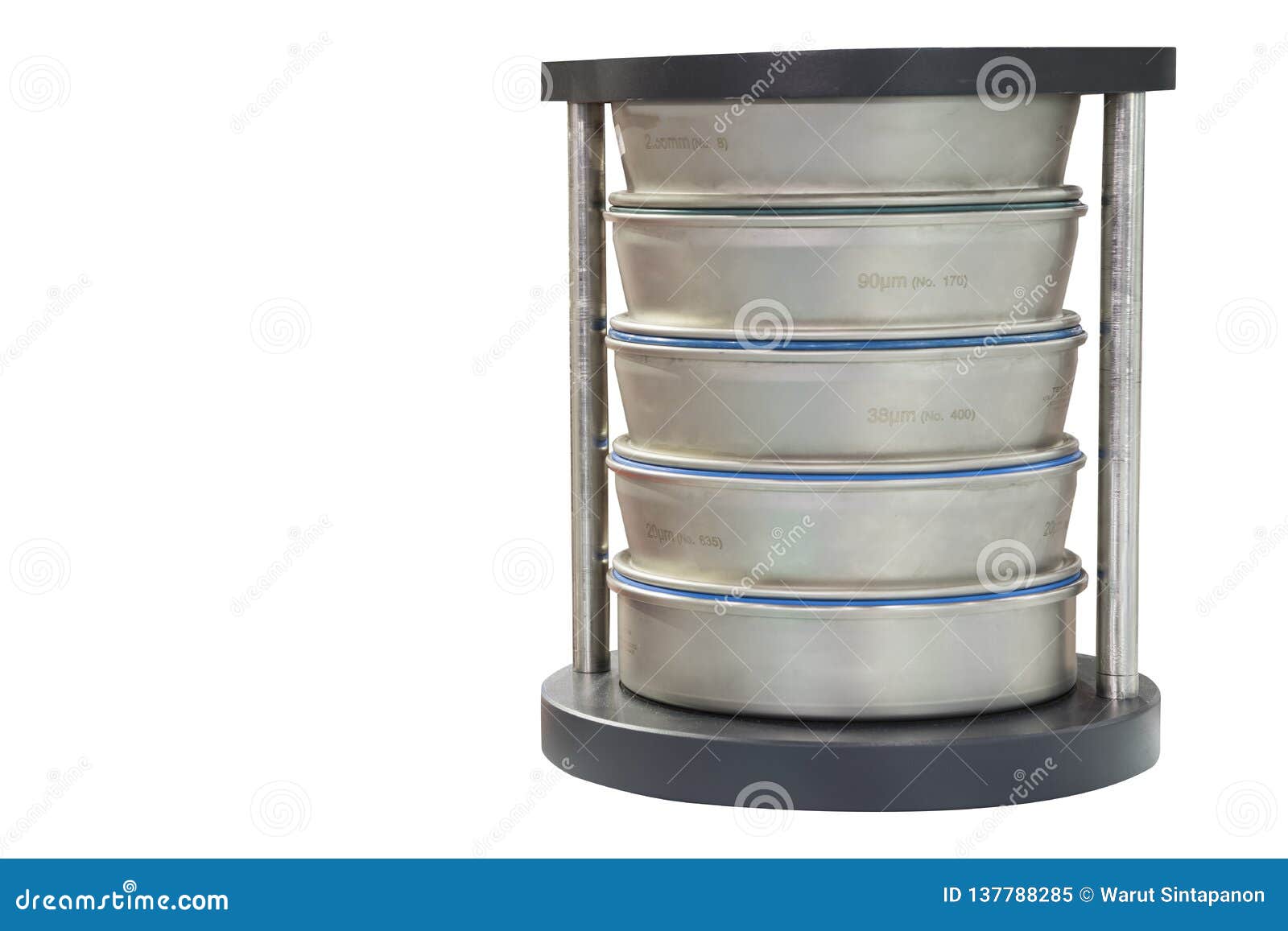 Testing Size of Material by Sieve Analysis for Laboratory Stock Image ...