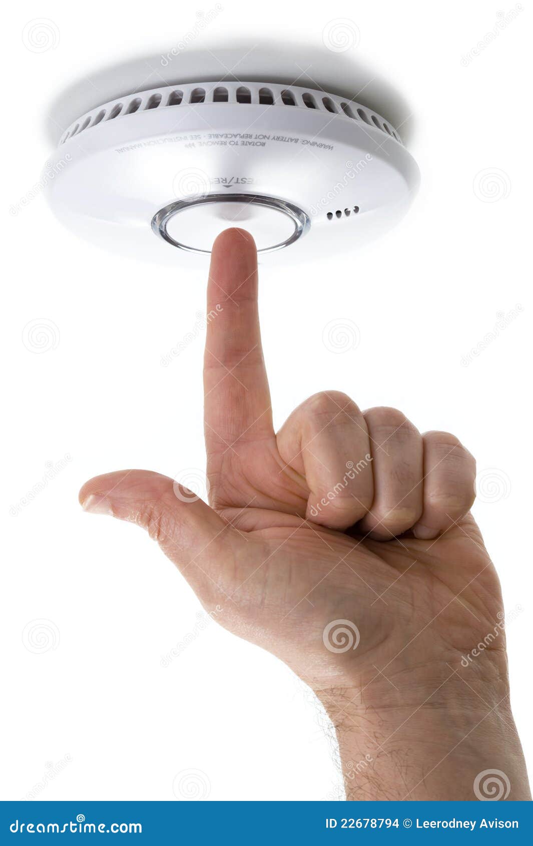 Testing a smoke detector stock photo. Image of safety - 22678794
