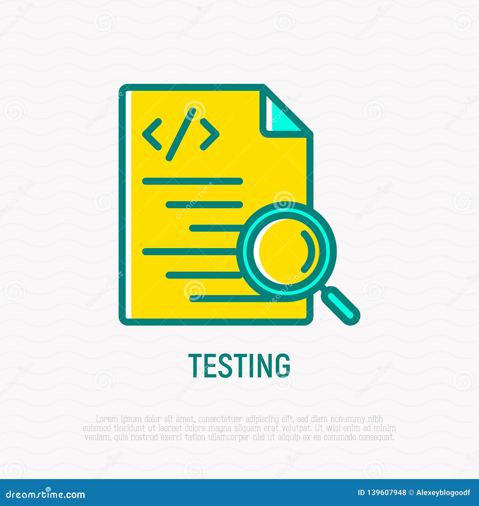 Testing Software: Code with Magnifier Line Icon Stock Vector ... Testing Software: Code with Magnifier Line Icon Stock Vector ...
