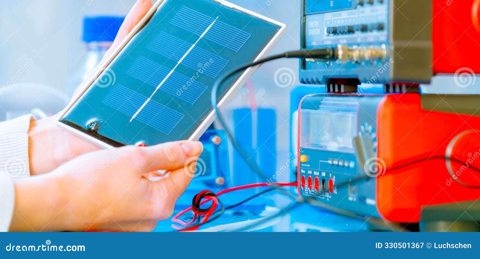 Testing Solar Cell in Laboratory Stock Image - Image of renewable ...