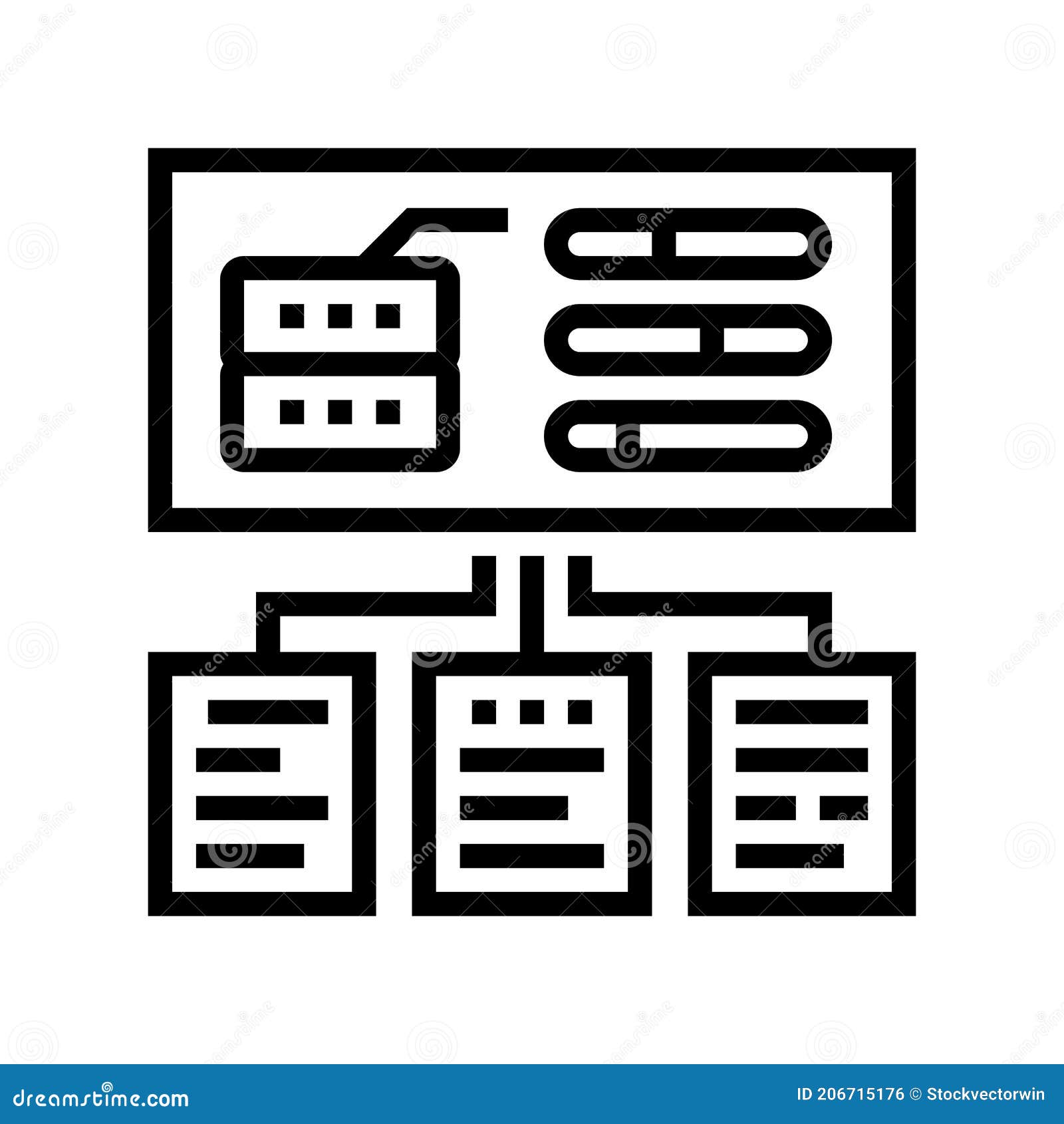 Testing System Line Icon Vector Illustration Stock Illustration ...