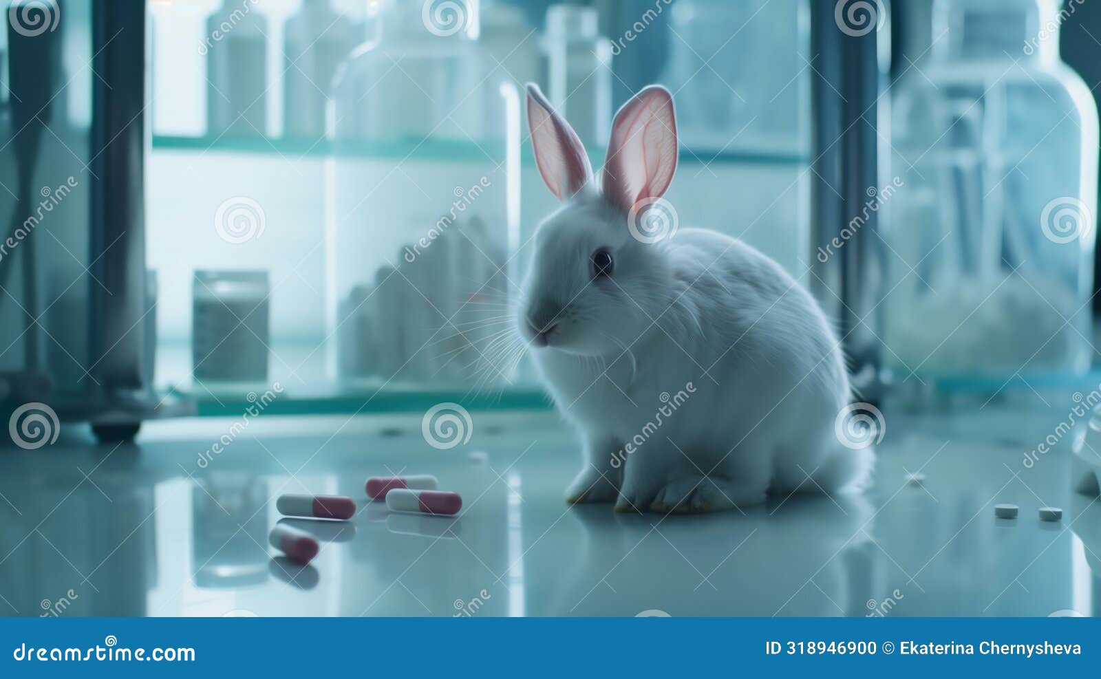 Testing of Tablets and Other Medicines on Animals. an Albino White ...