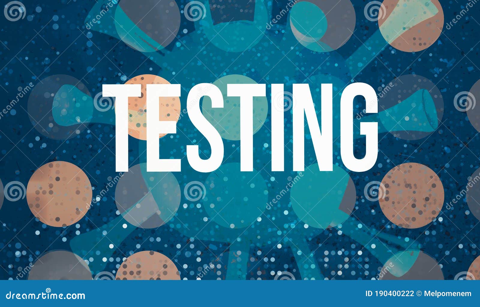 Testing Theme with Abstract Dots Background Stock Photo - Image of sick ...