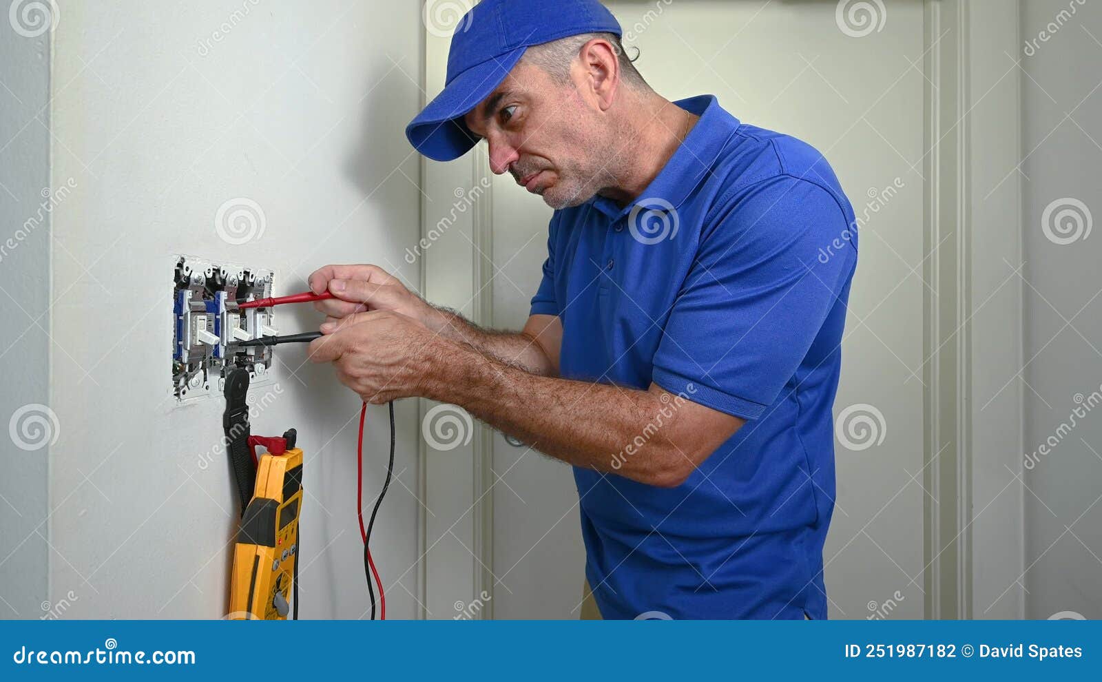 Testing Voltage on a Toggle Switch Stock Footage - Video of uniform ...