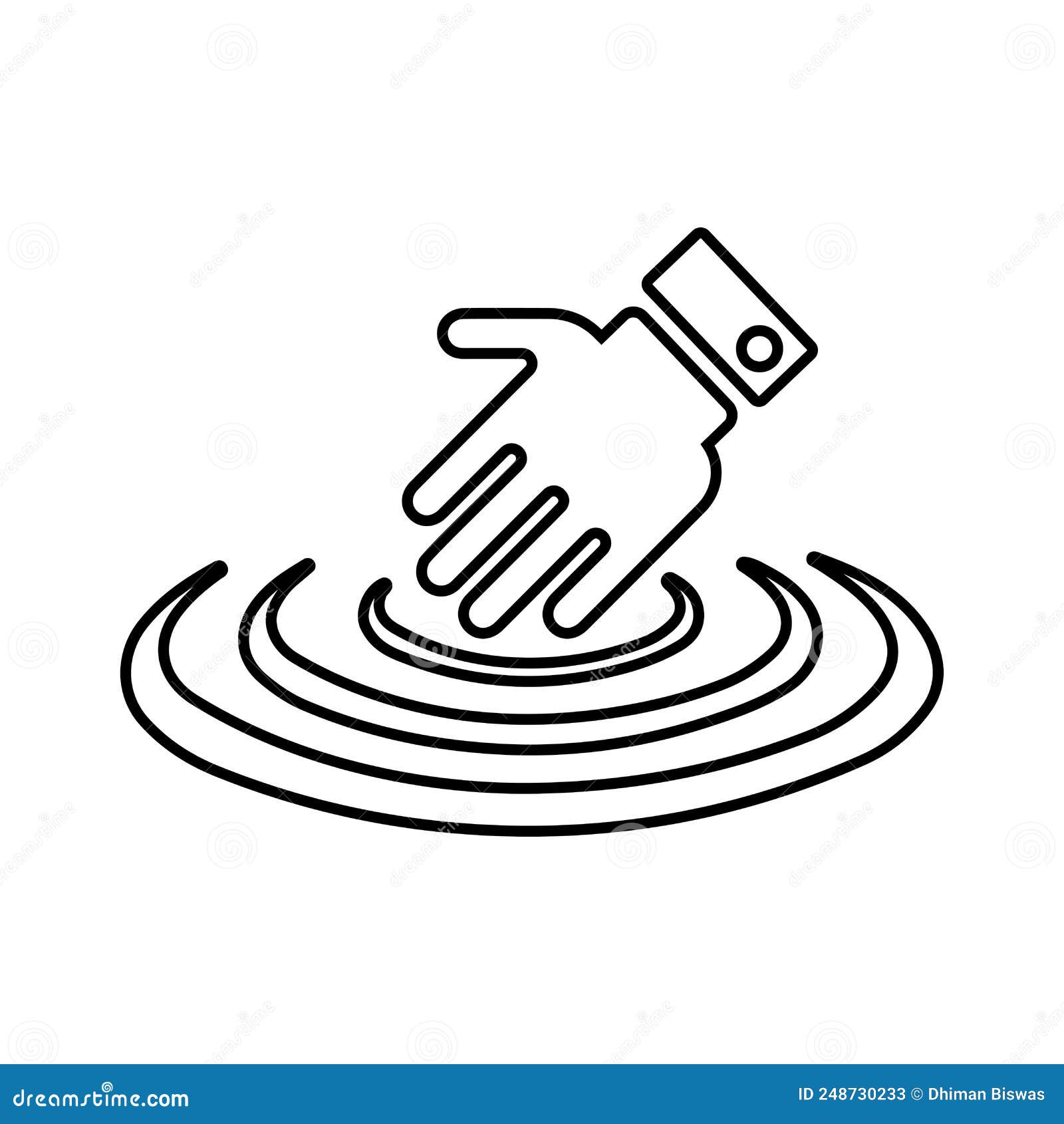 Testing, the, Waters Outline Icon. Line Art Vector Stock Illustration ...