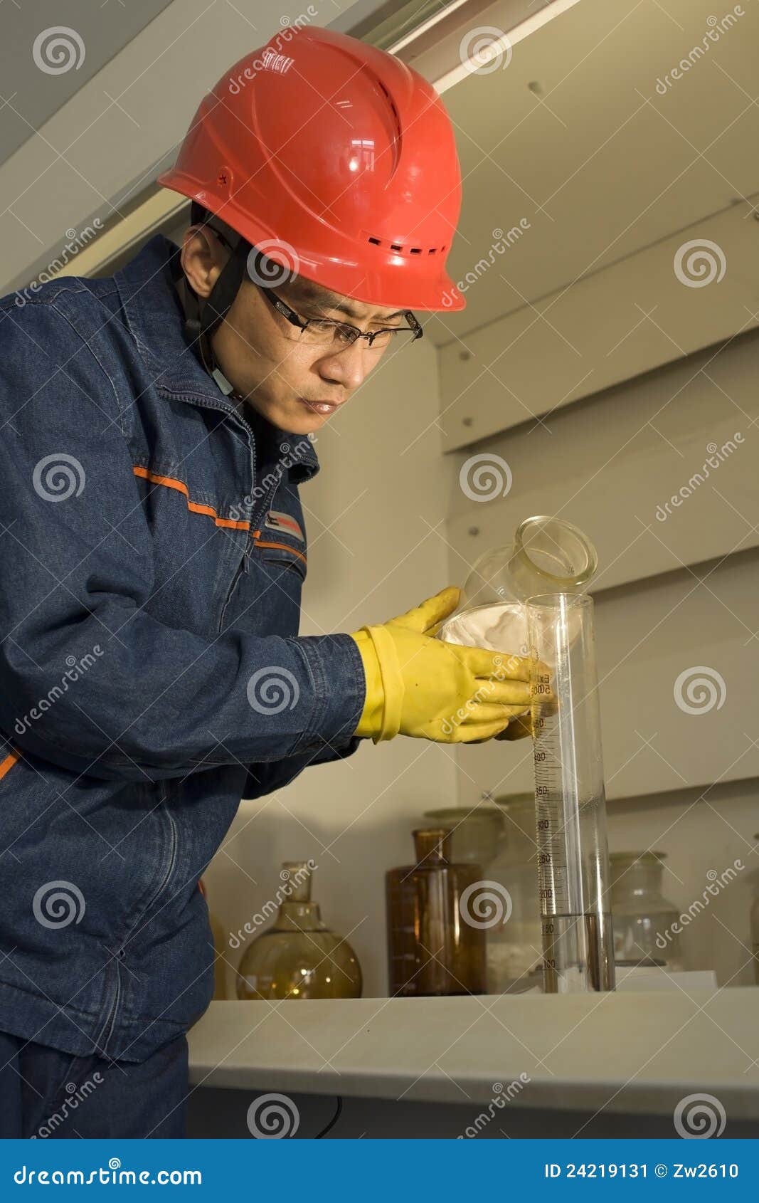 The Testing Worker is Working in the Laboratory Stock Image - Image of ...