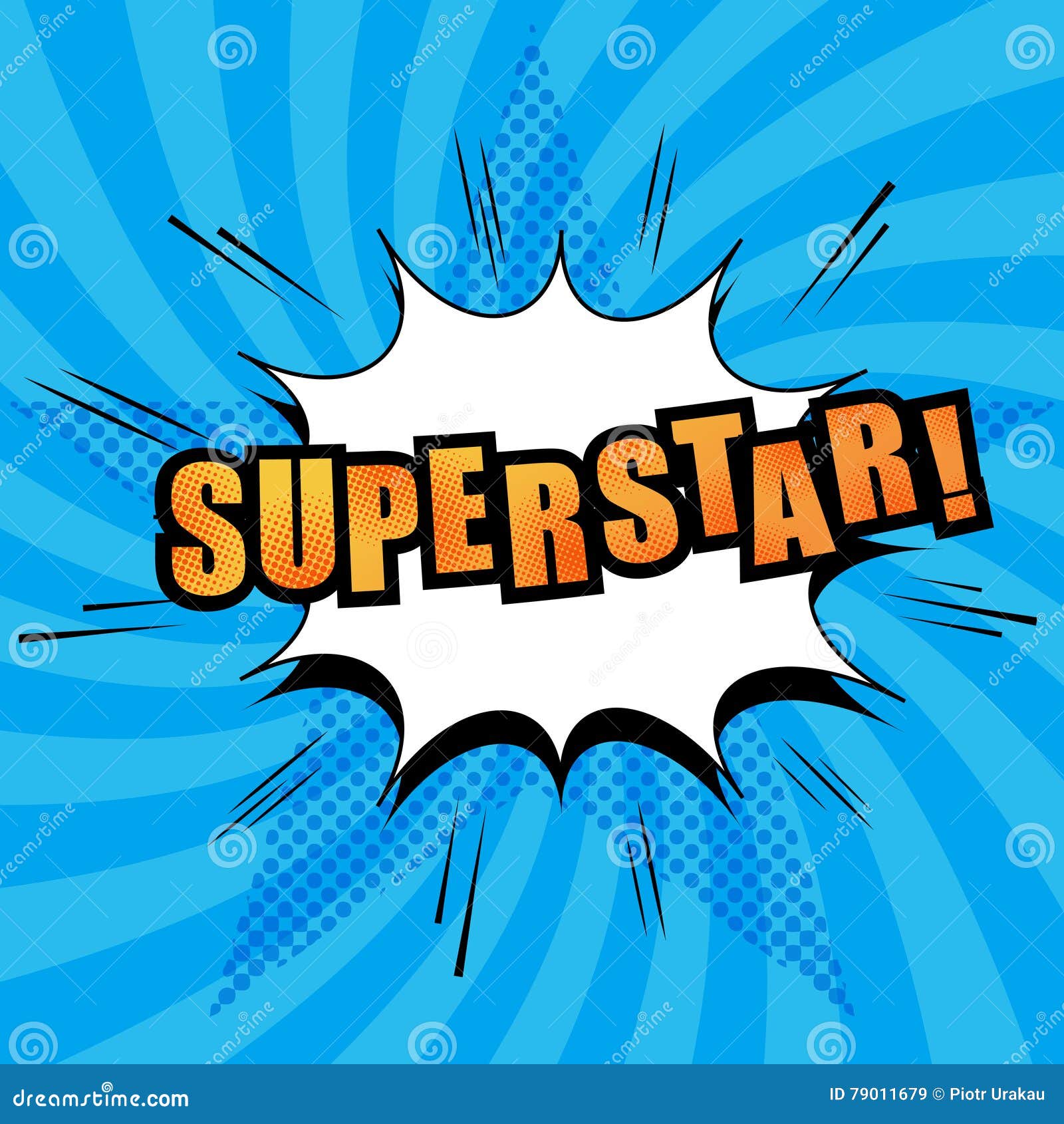 Testo comico del superstar illustrazione vettoriale. Illustrazione di ...