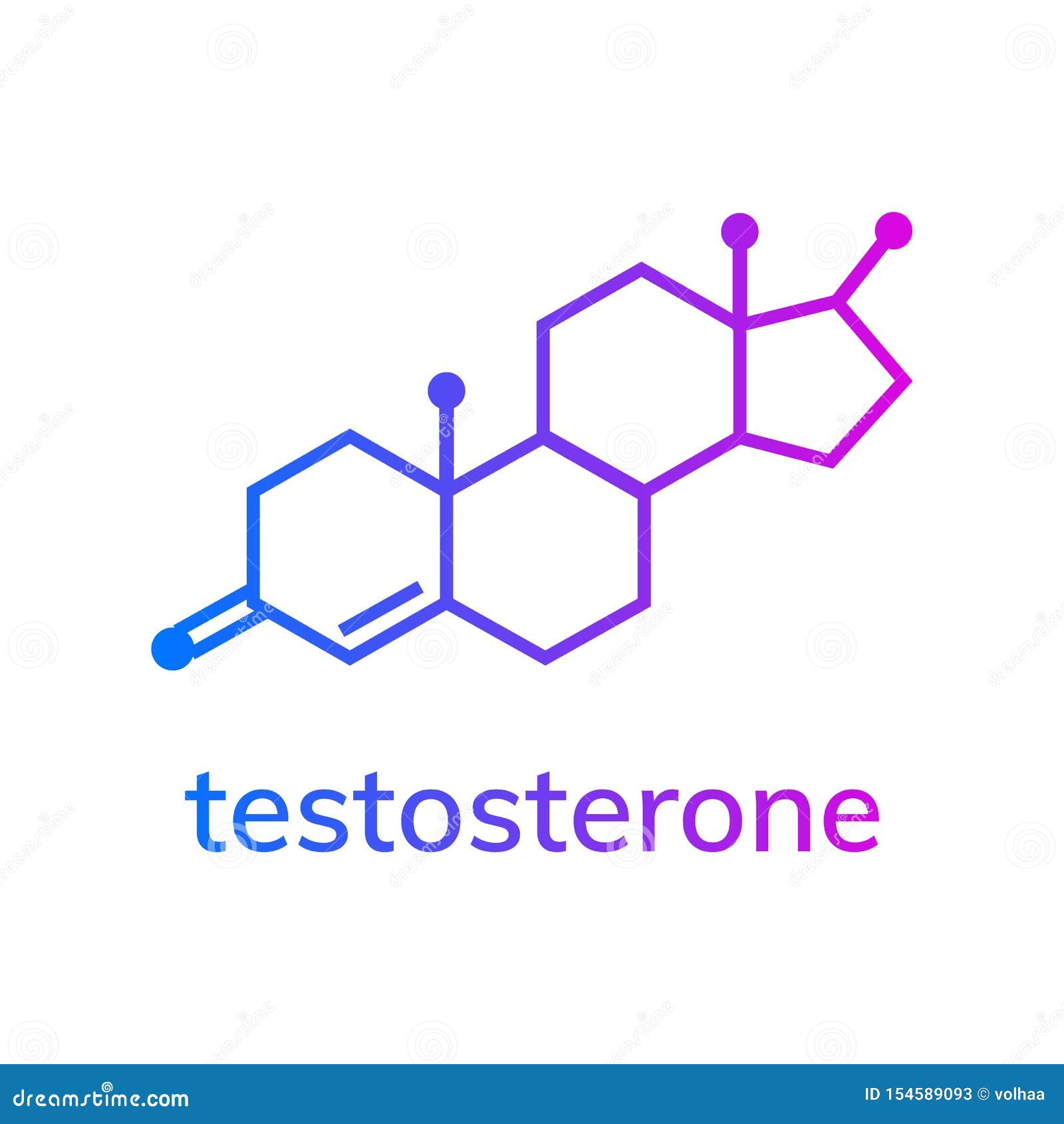 Testosterone Chemical Formula Stock Vector - Illustration of biology ...