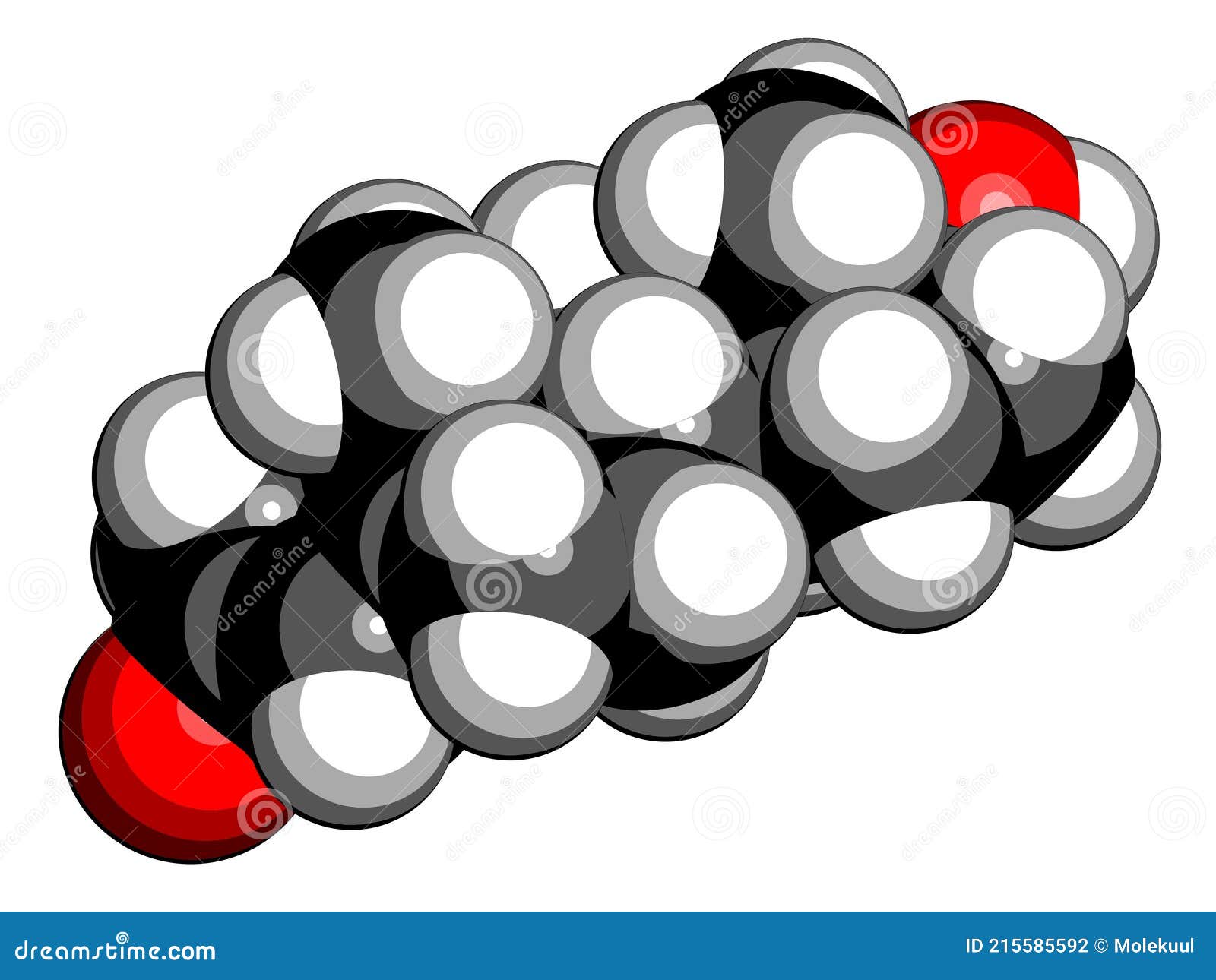 Testosterone Male Sex Hormone Androgen Molecule Atoms Are Represented