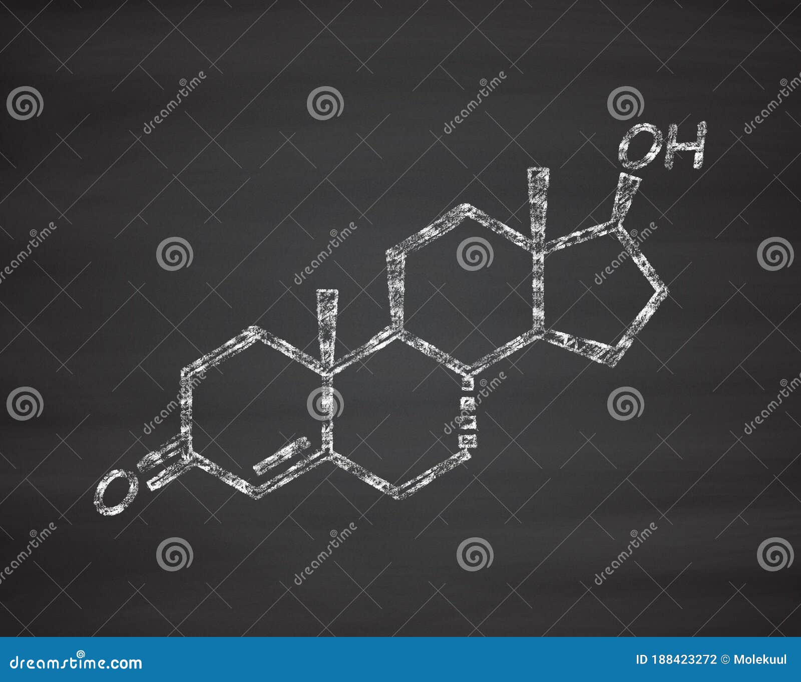 Testosterone Male Sex Hormone Androgen Molecule Stock Illustration