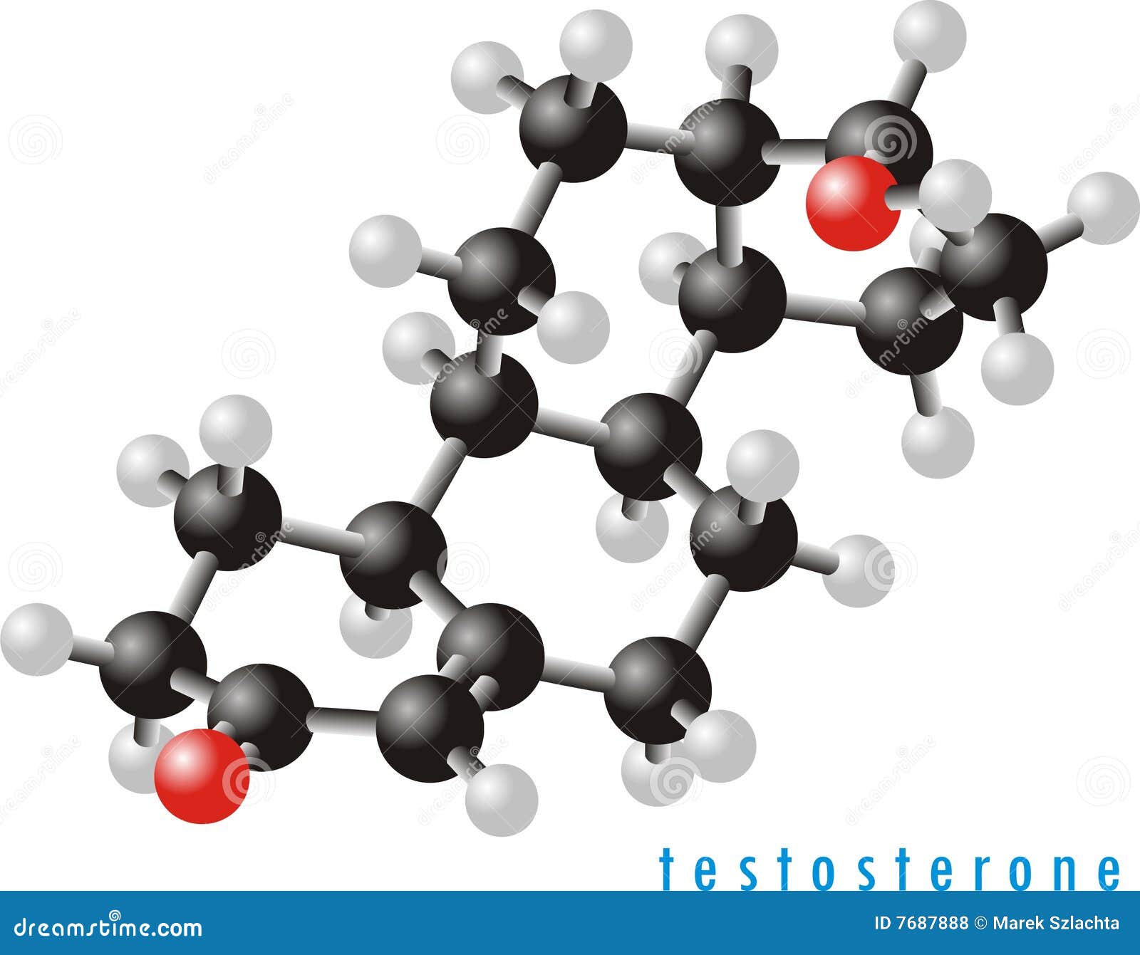 Testosterone Molecule Royalty Free Stock Photos - Image: 7687888