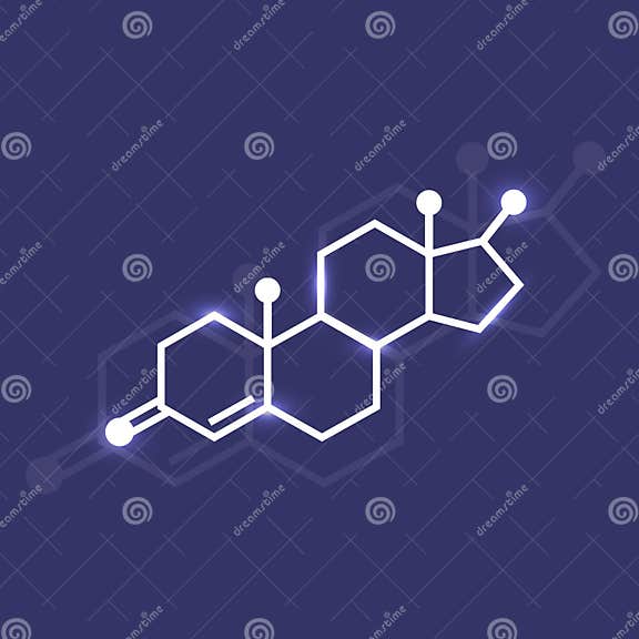 Testosterone vector icon stock vector. Illustration of chemistry ...