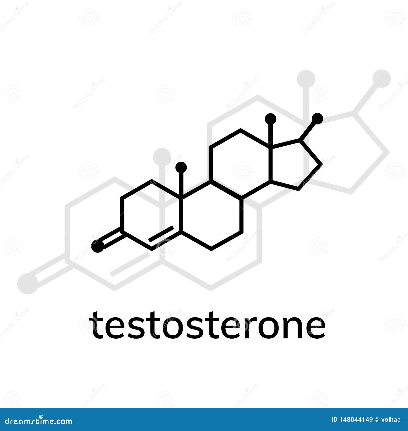 Testosterone Vector Icon with Shadow Stock Vector - Illustration of ...