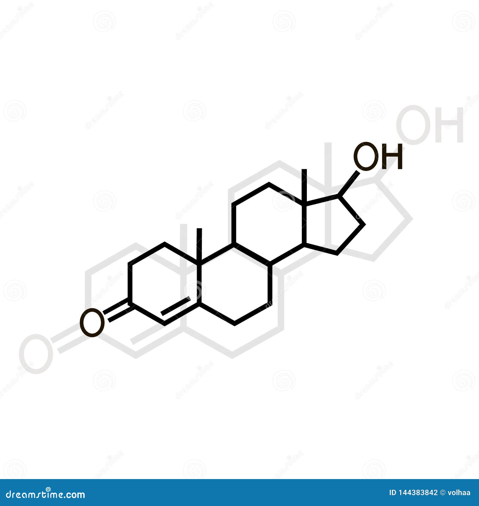 Testosterone vector icon stock vector. Illustration of vector - 144383842