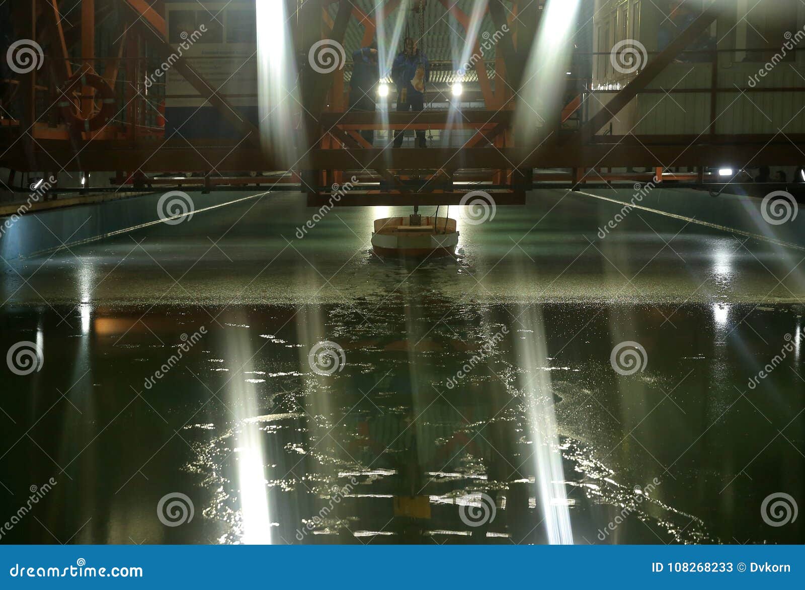 Tests of the Model of the Ship in the Ice Test Basin Editorial Stock ...