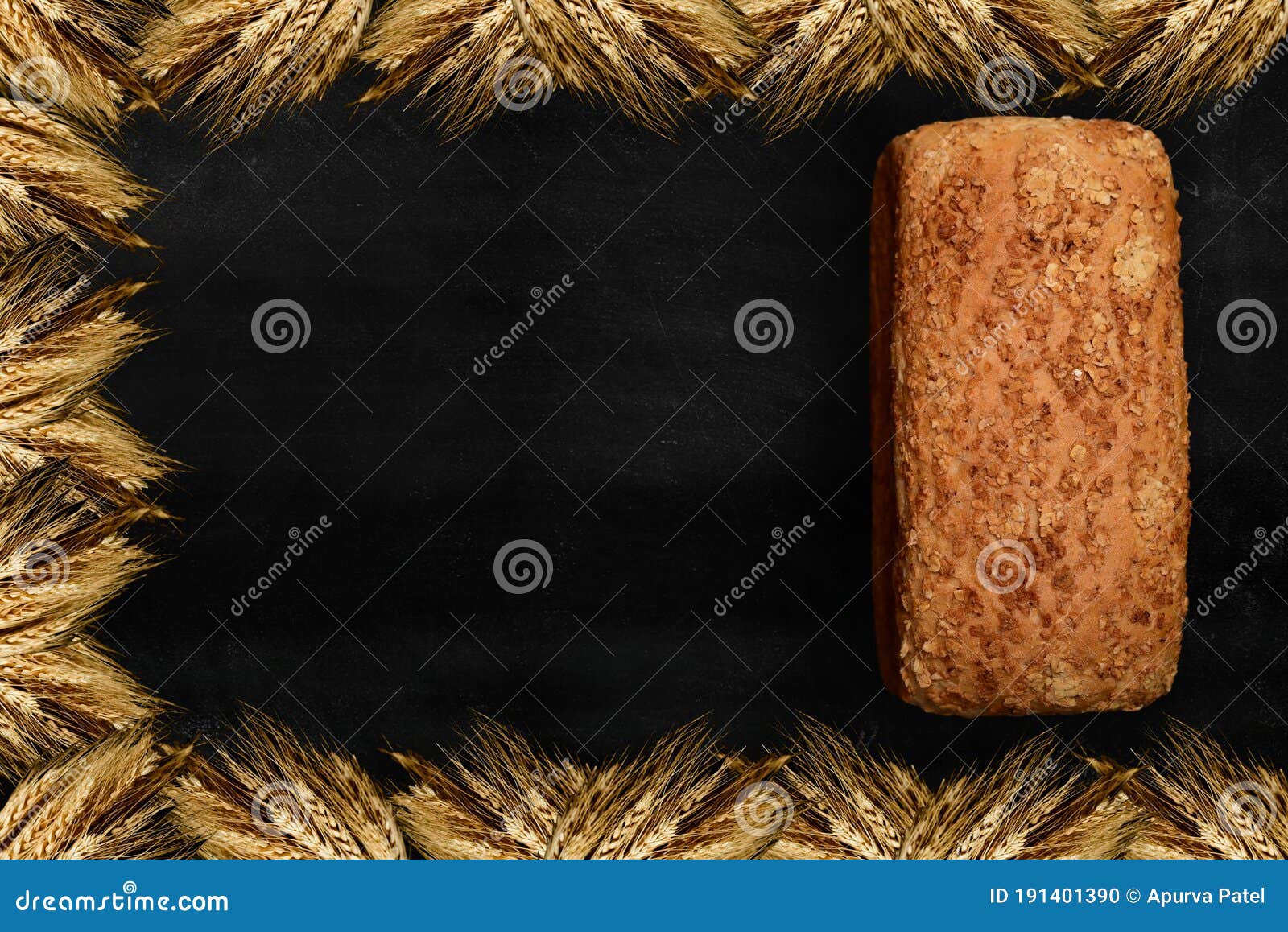 Testy Wheat Bread Rusty Background Stock Photo - Image of rural, dark ...