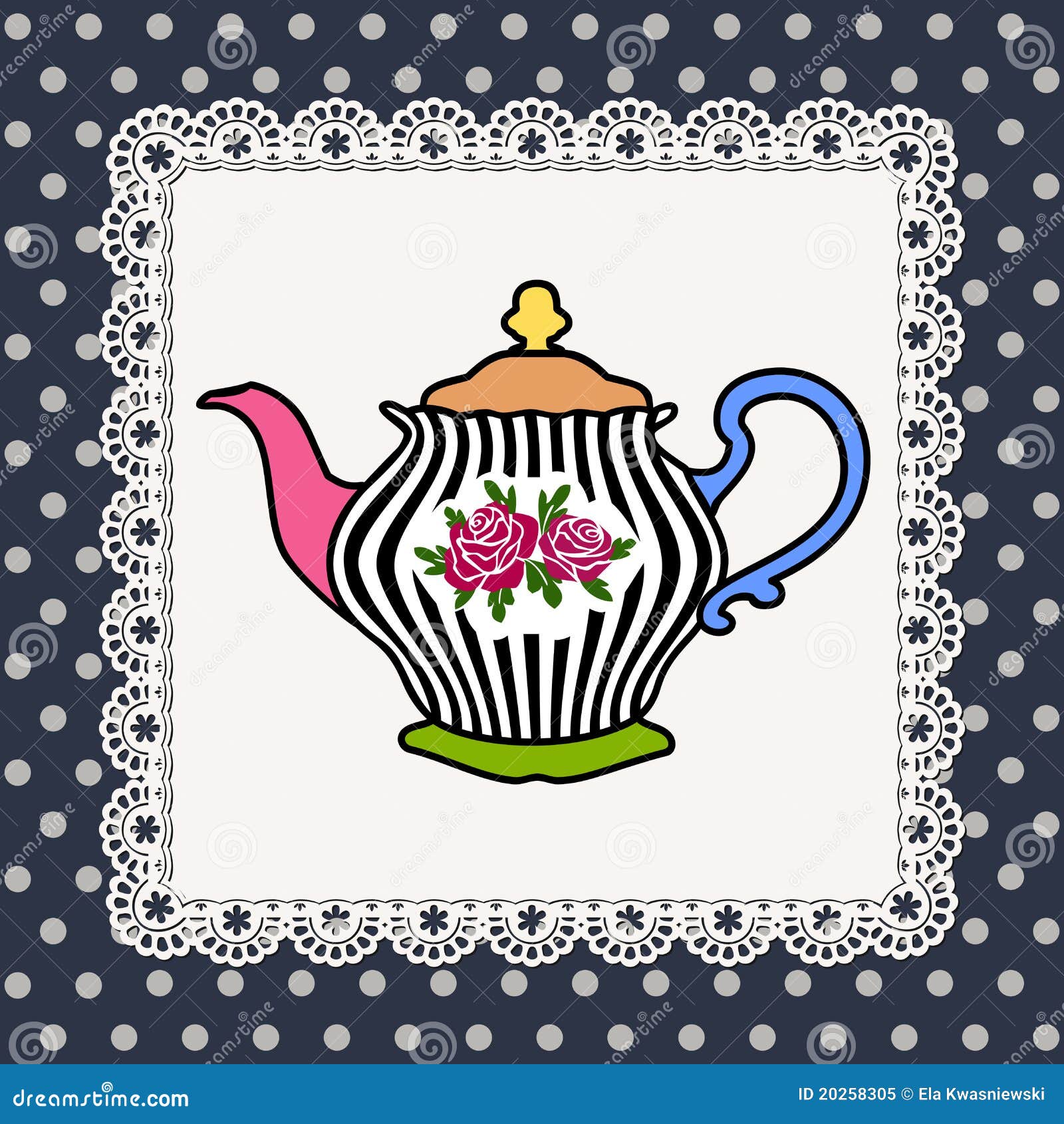 Tetera ilustración del vector. Ilustración de tetera - 20258305