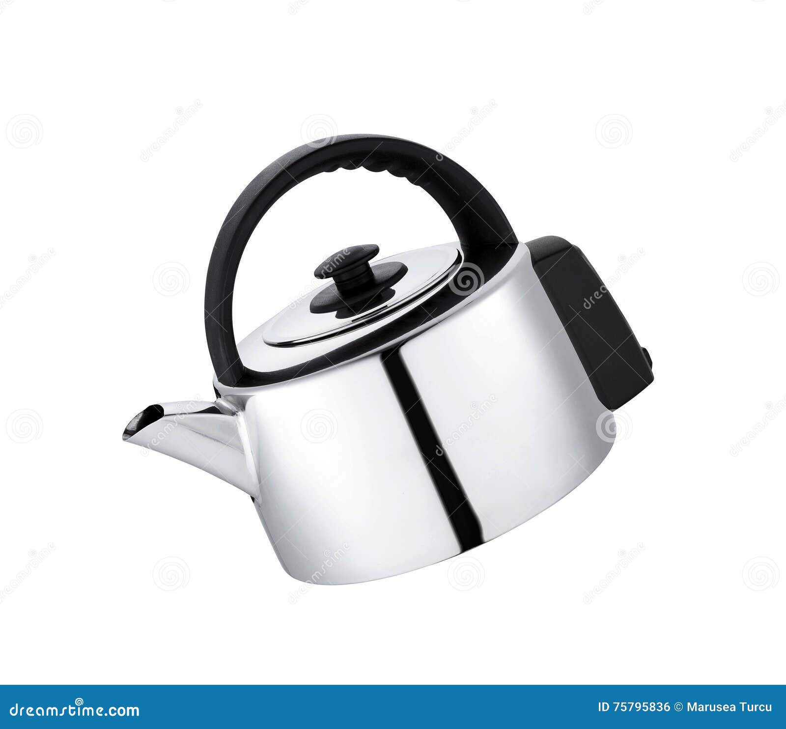 Tetera moderna del metal foto de archivo. Imagen de caldera - 75795836
