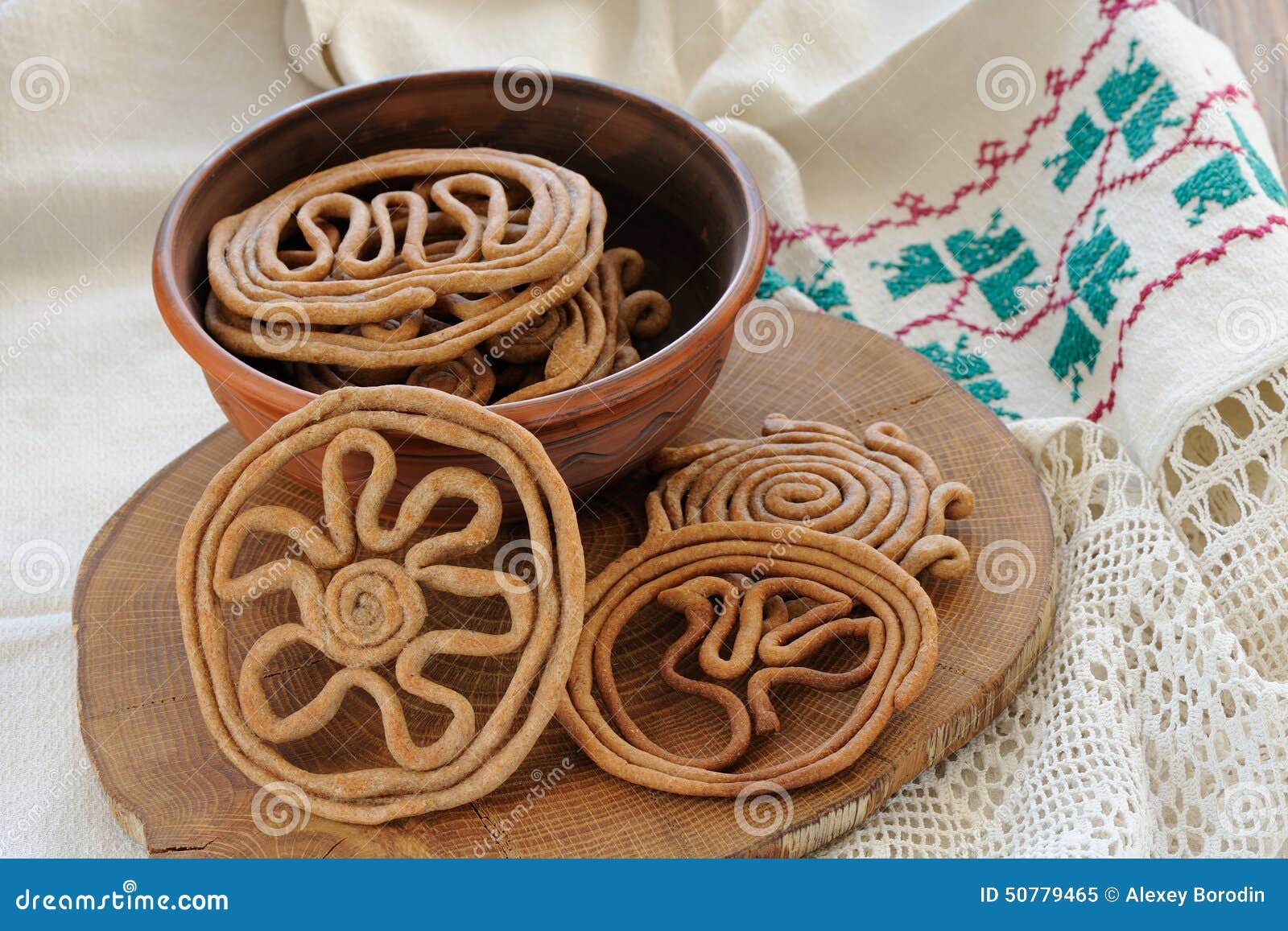 Teterki, Russian Rye Cookies for Spring Equinox Selebration Stock Image ...