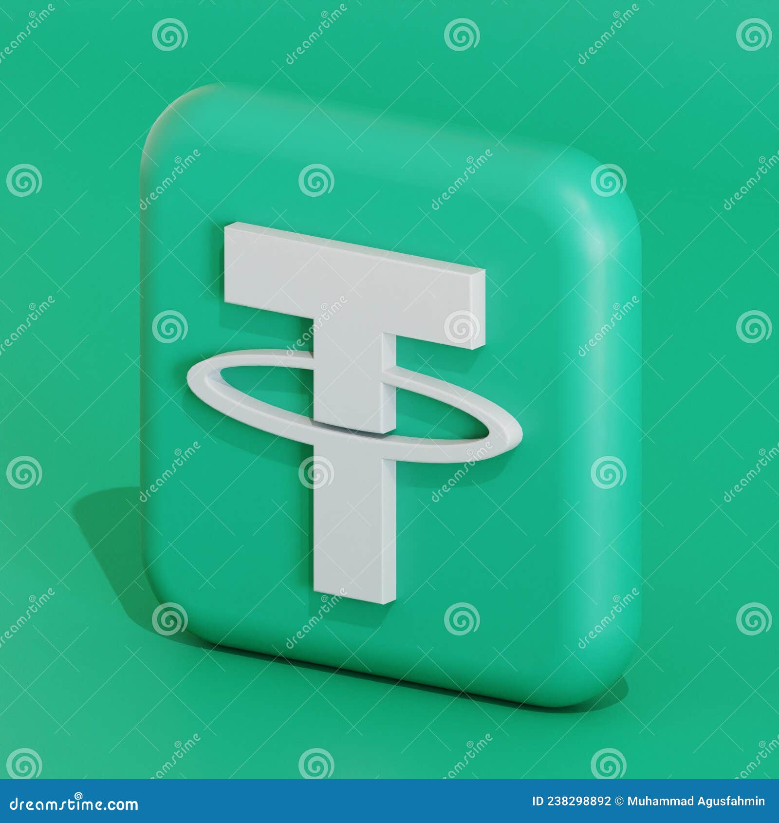 Tether Cryptocurrency Symbol Logo 3d Illustration Editorial Photography ...