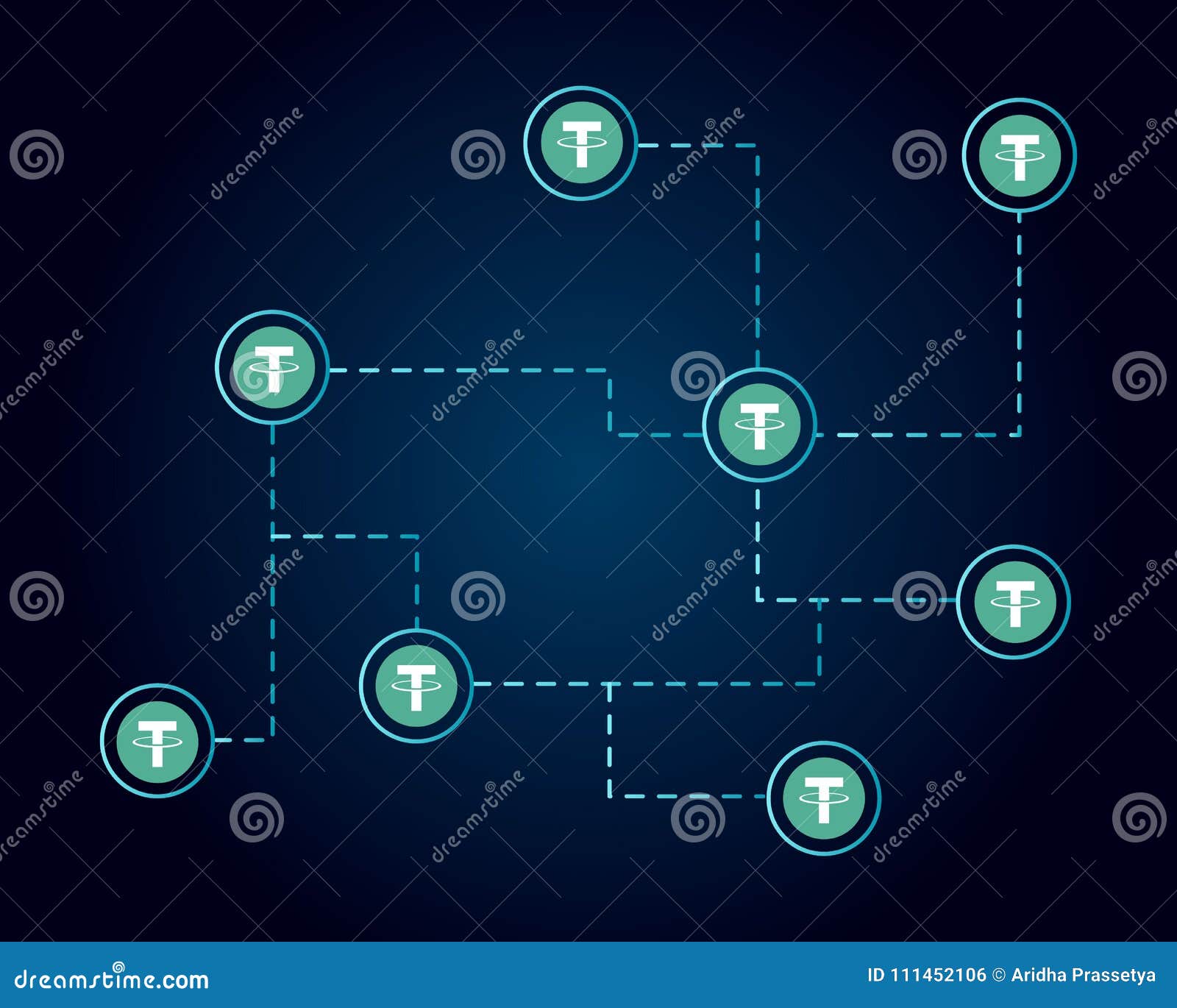Tether Cryptocurrency Technology Background Style Editorial Photo ...
