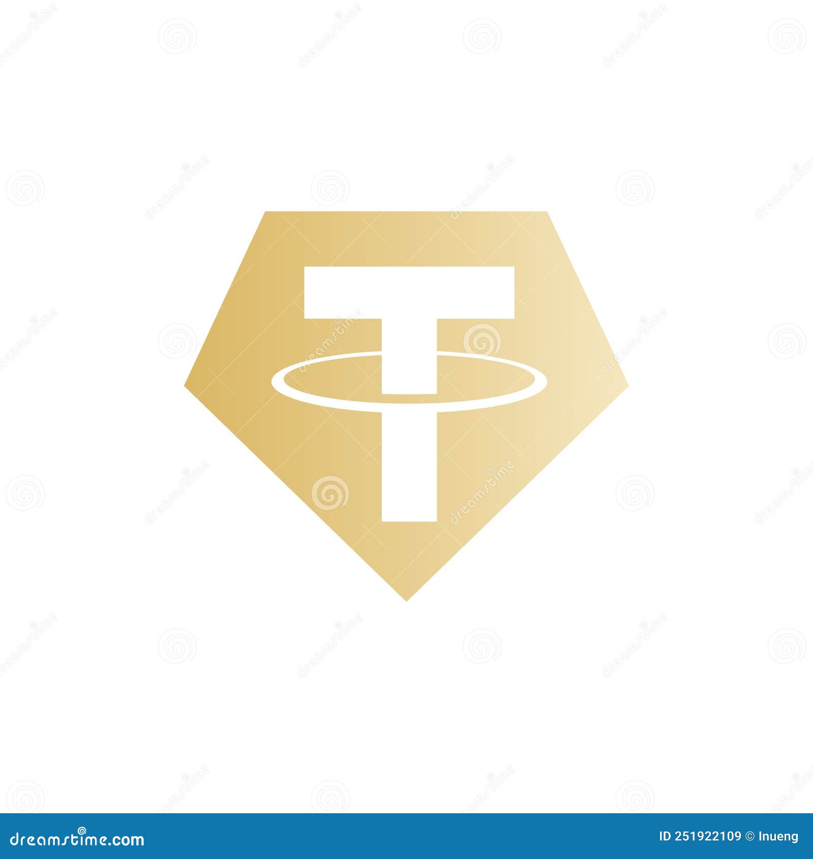Tether Token Symbol, USDT Coin Icon, In A Digital Circle With A ...