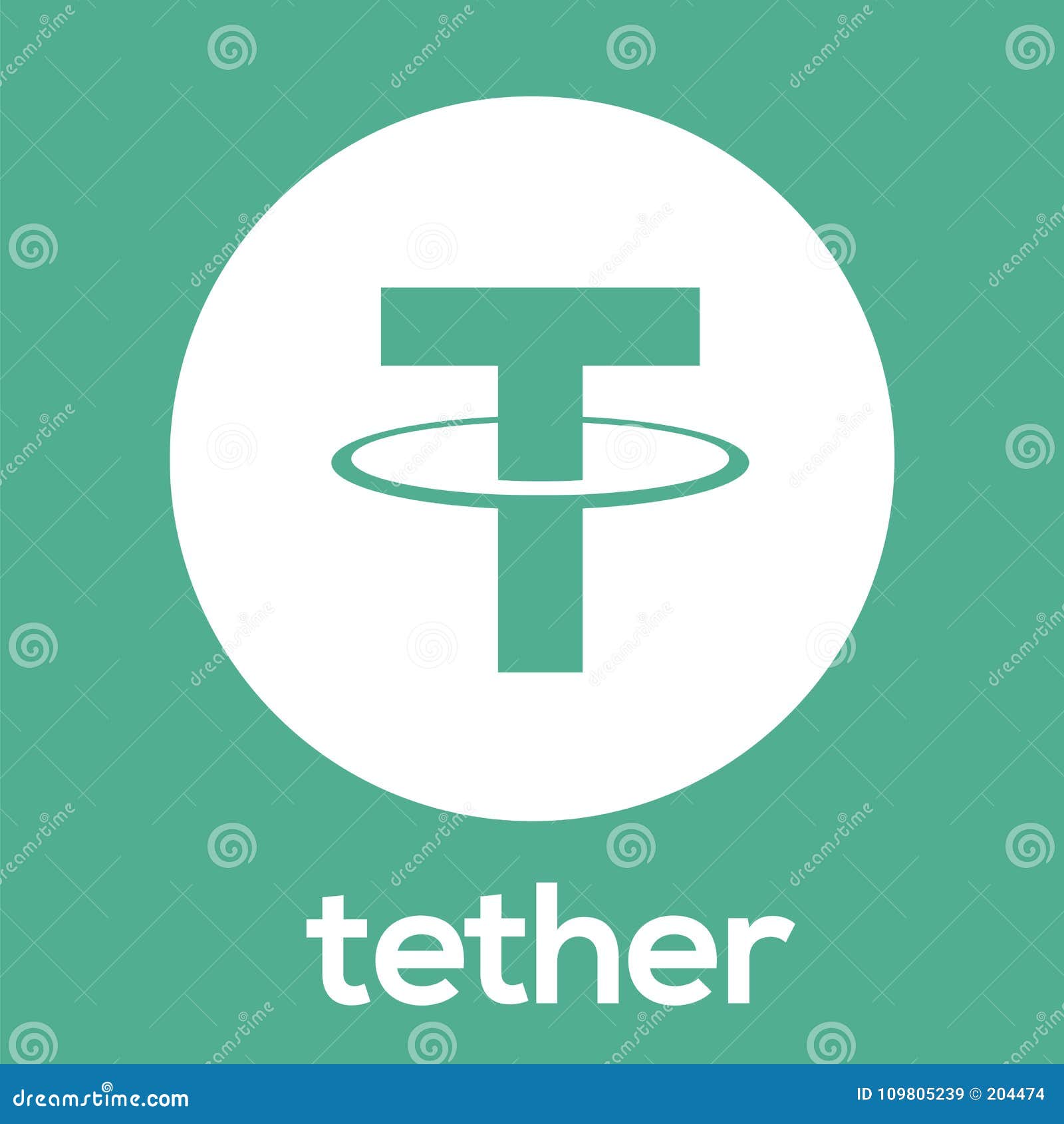 Tether USDT Blockchain Digital Money Cryptocurrency Vector Green White ... Tether USDT Blockchain Digital Money Cryptocurrency Vector Green White ...