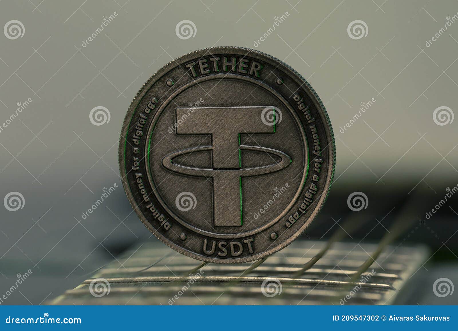 Tether USDT Crash, Bubble. Tether USDT Cryptocurrency Coins In A ...