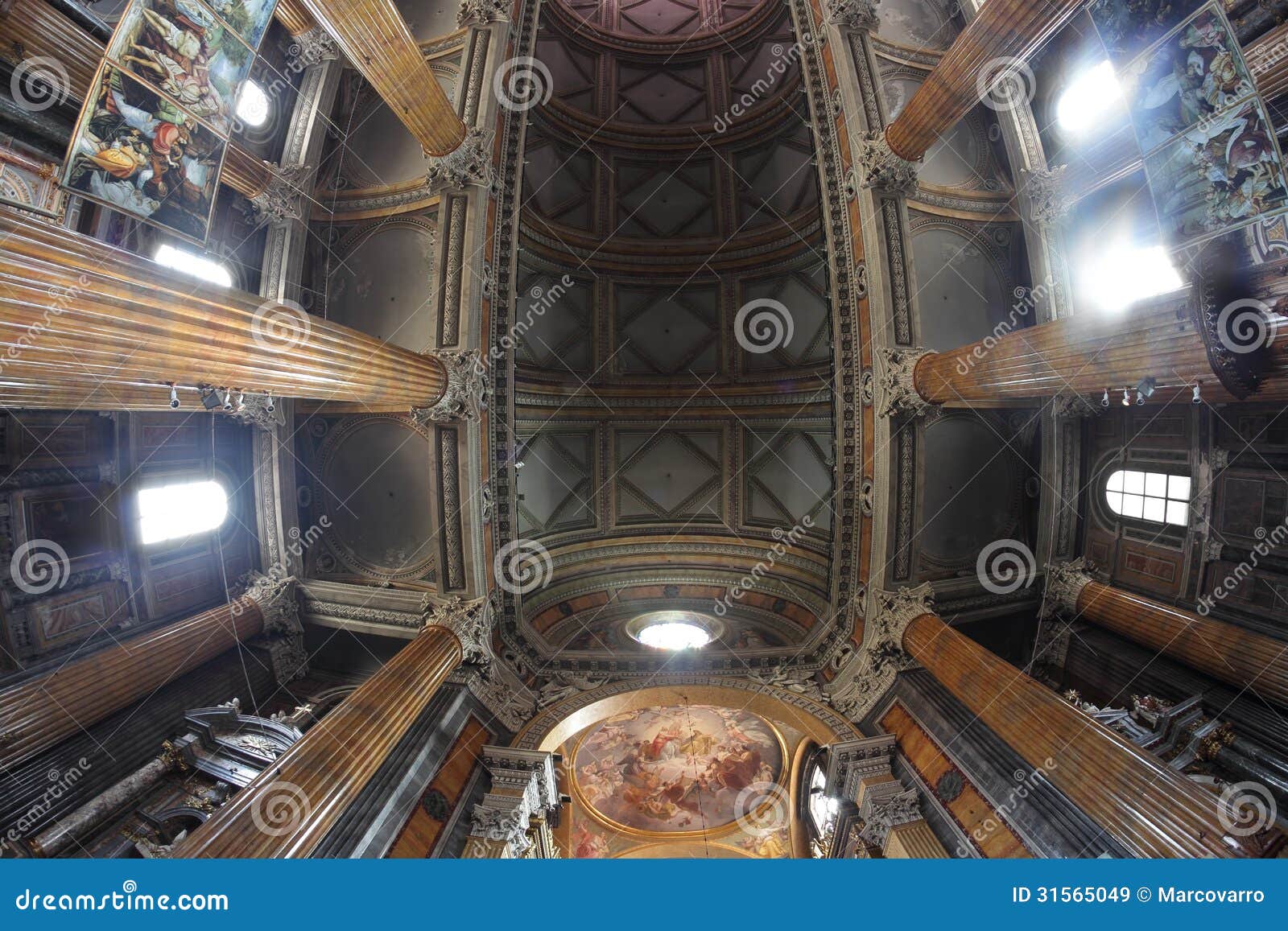 Teto Barroco Na Catedral De Novara Imagem de Stock Editorial - Imagem ...