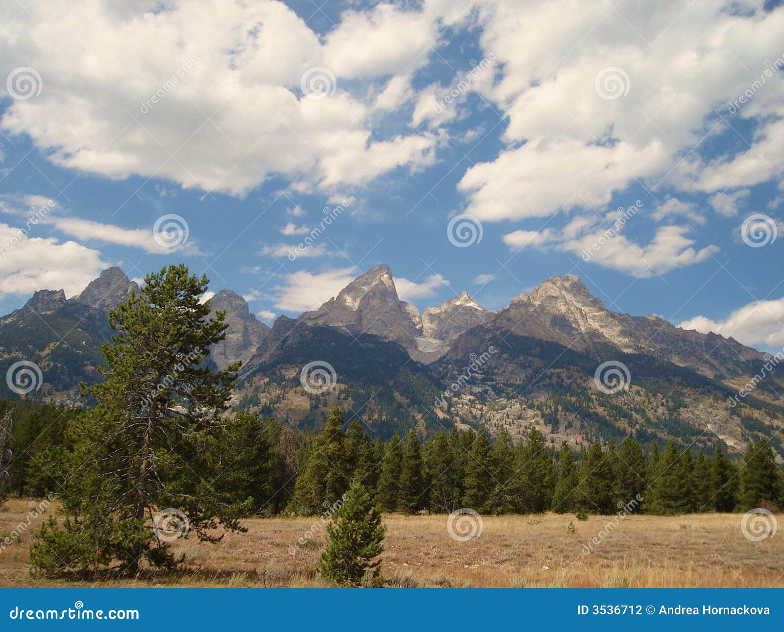 Teton Range stock photo. Image of trail, outdoors, hike - 3536712