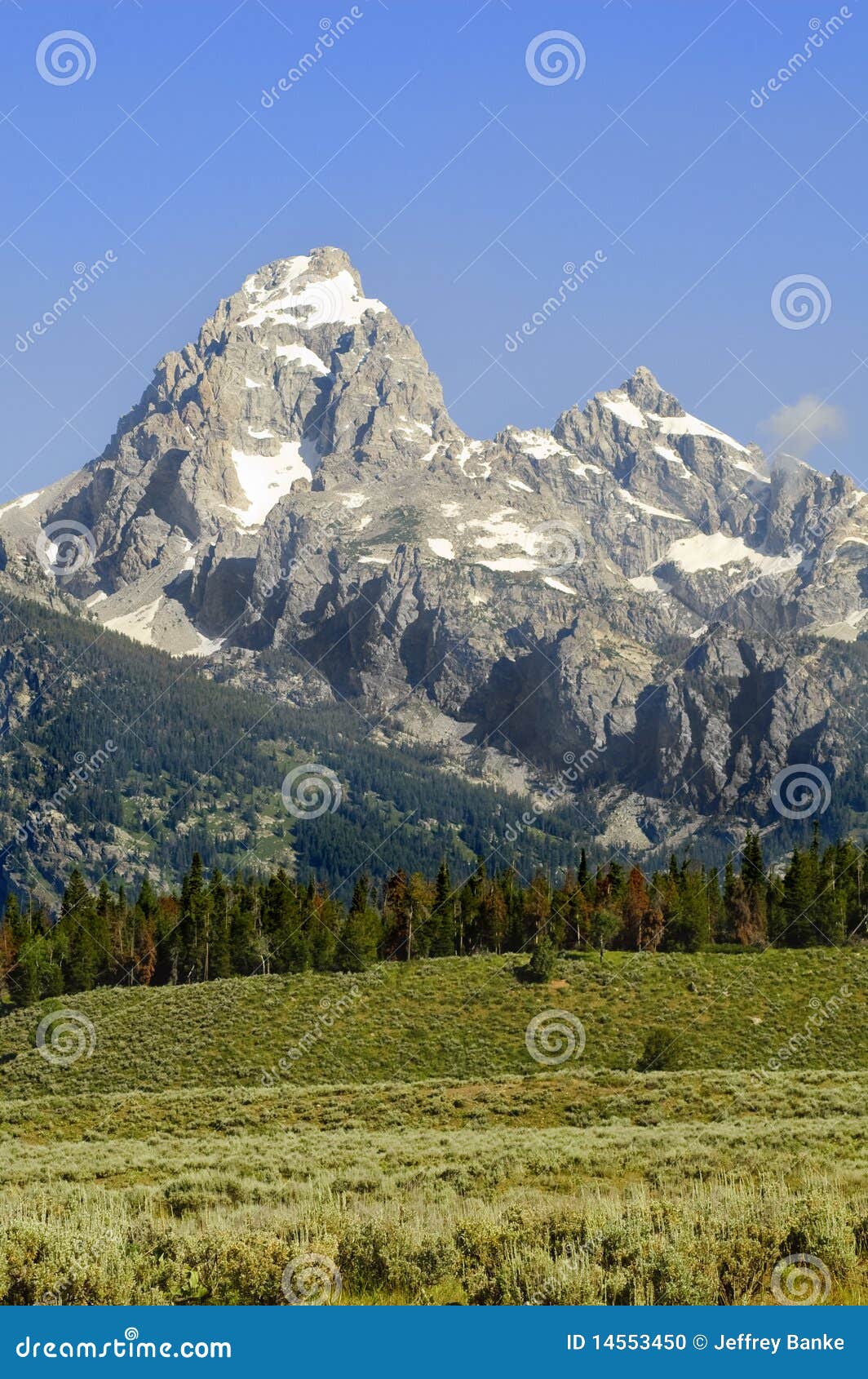 Tetons stock photo. Image of mount, america, snow, spire - 14553450