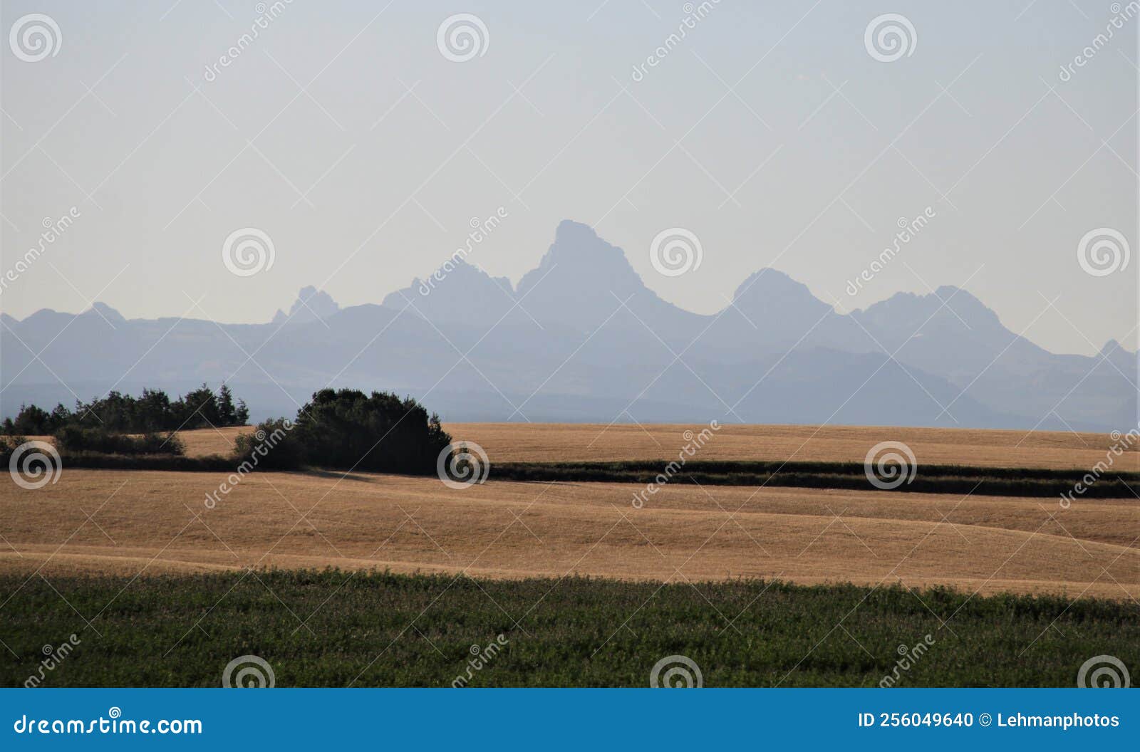 Tetons Ashton Idaho Farm Fields Stock Photo - Image of distant, ashton ...