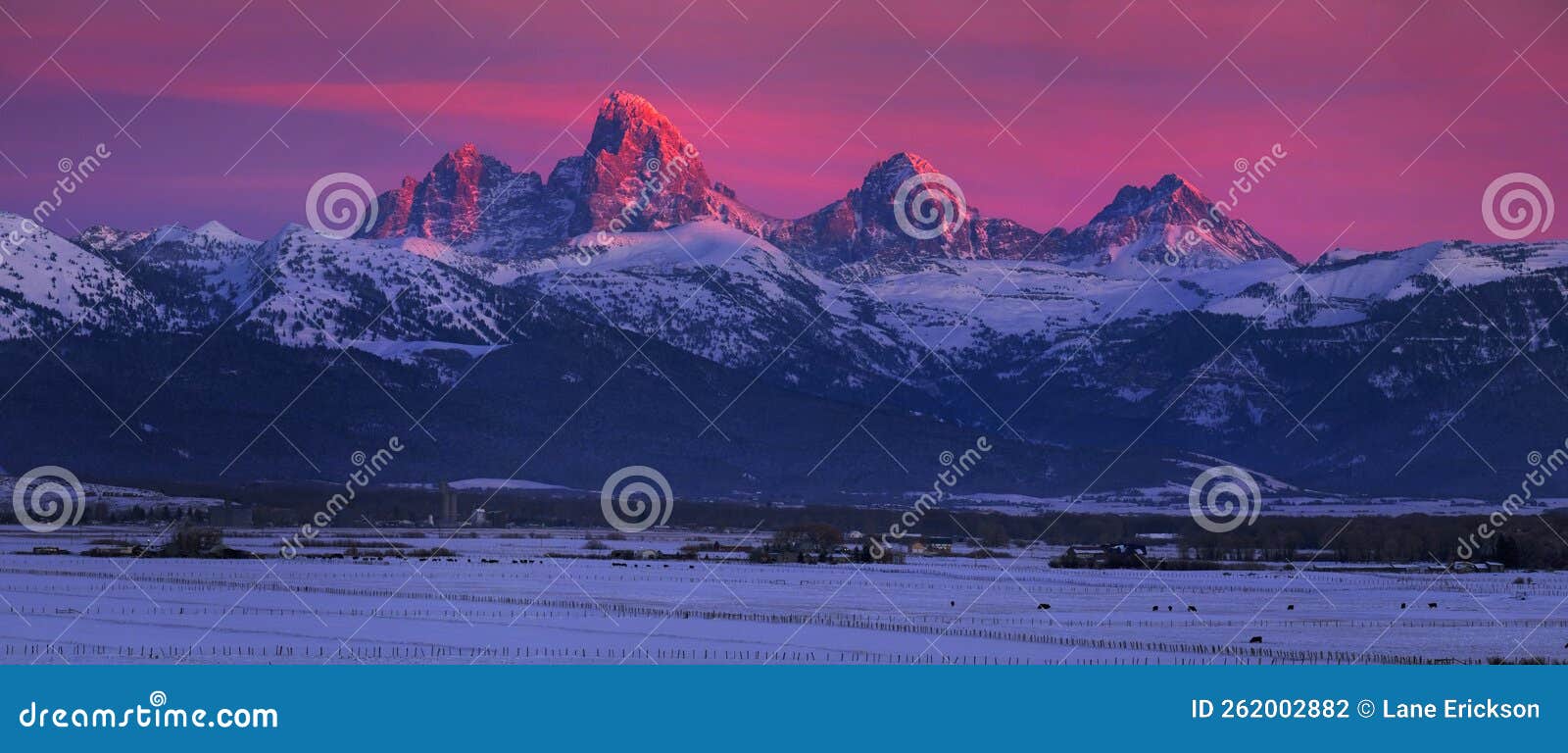 Tetons Teton Mountains in Winter Snow and Trees with Reflection in ...