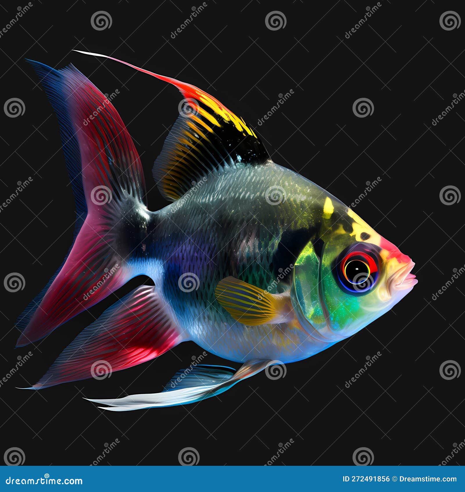 Tetra Fish Full Body. Generative AI Stock Illustration - Illustration ...