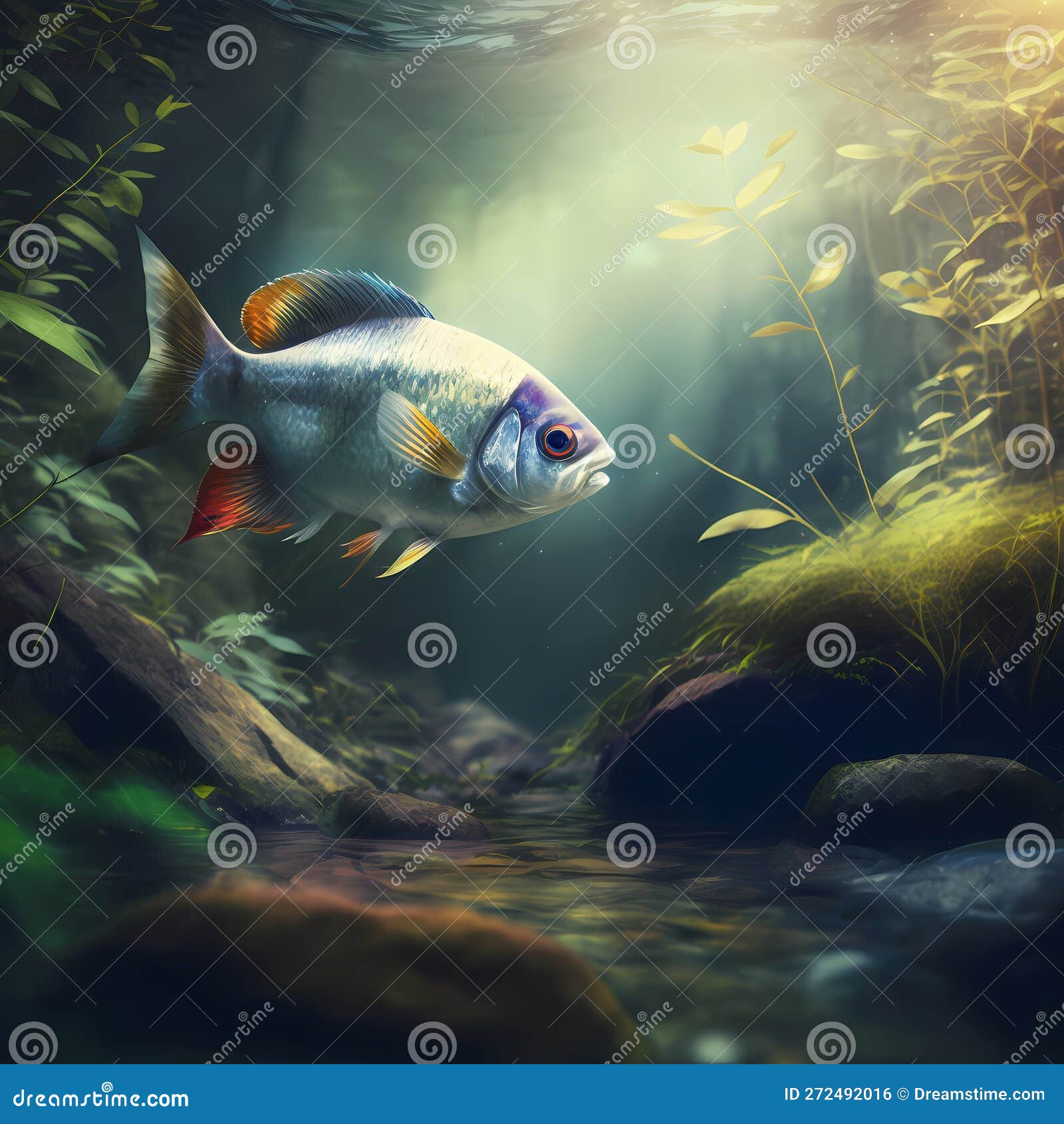 Tetra Fish Full Body. Generative AI Stock Illustration - Illustration ...