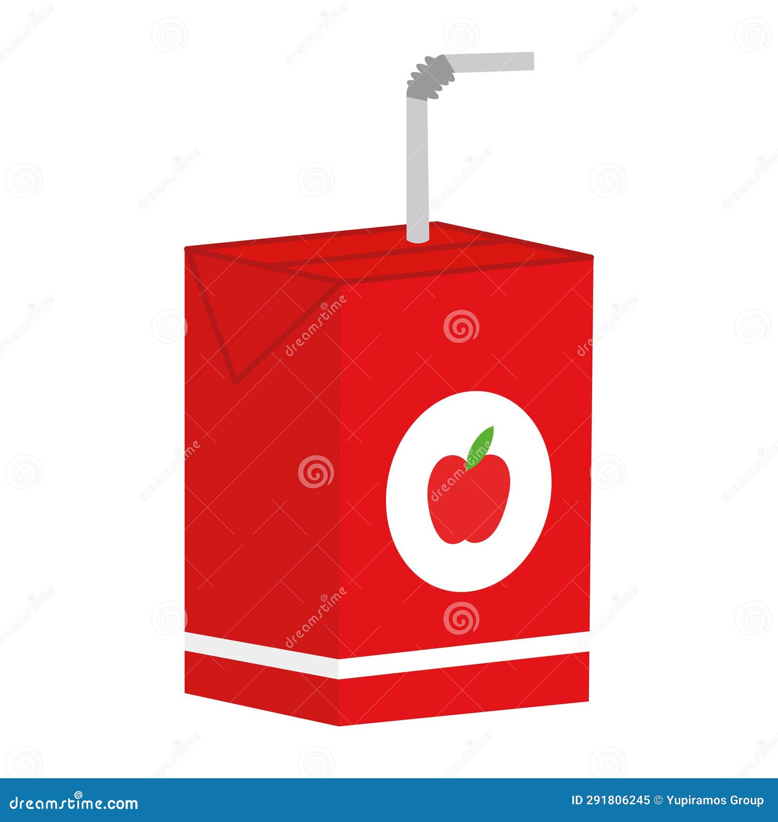Tetra Pack Box of Apple Juice Stock Illustration - Illustration of ...