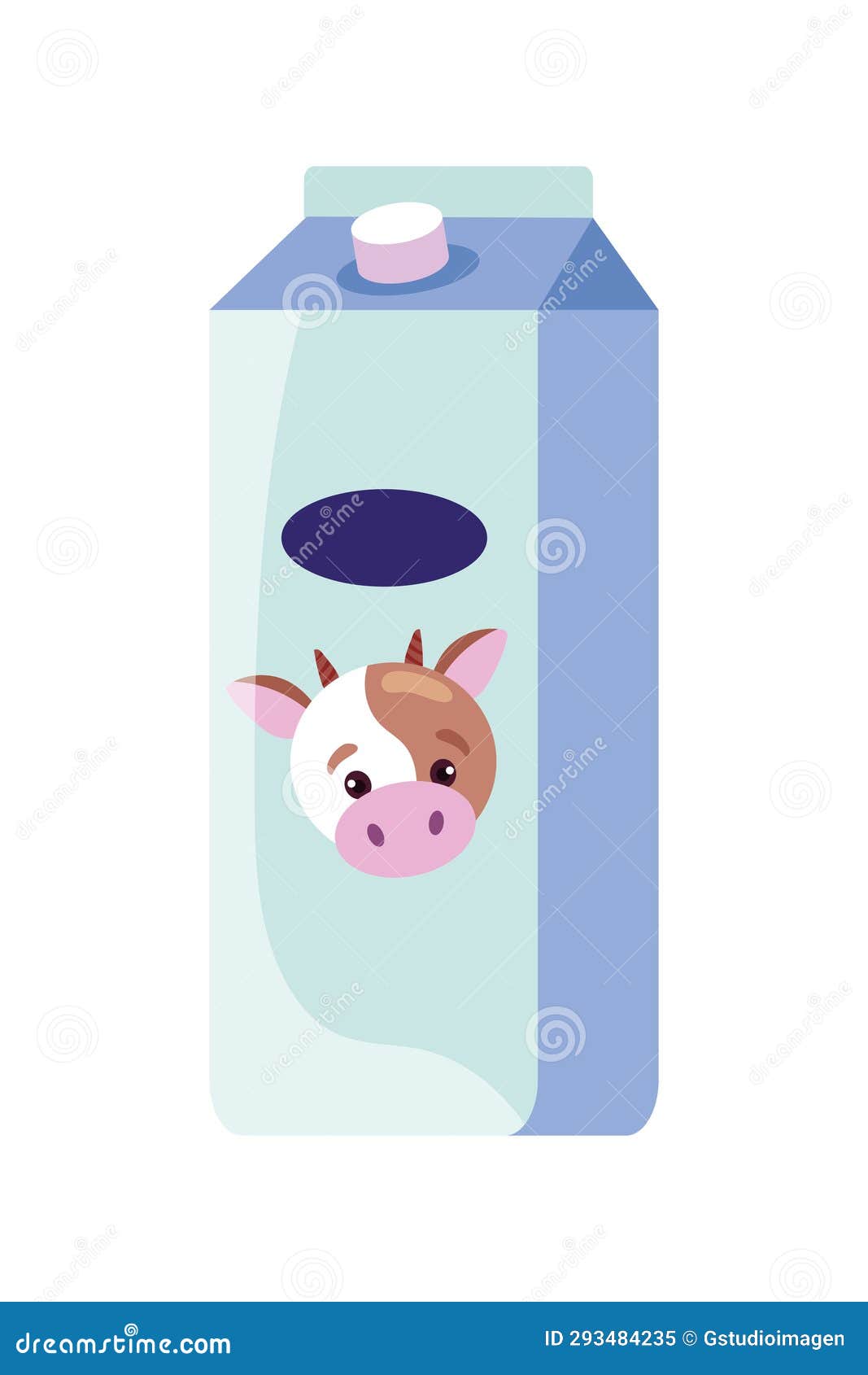 Tetra pack box of milk stock vector. Illustration of vector - 293484235
