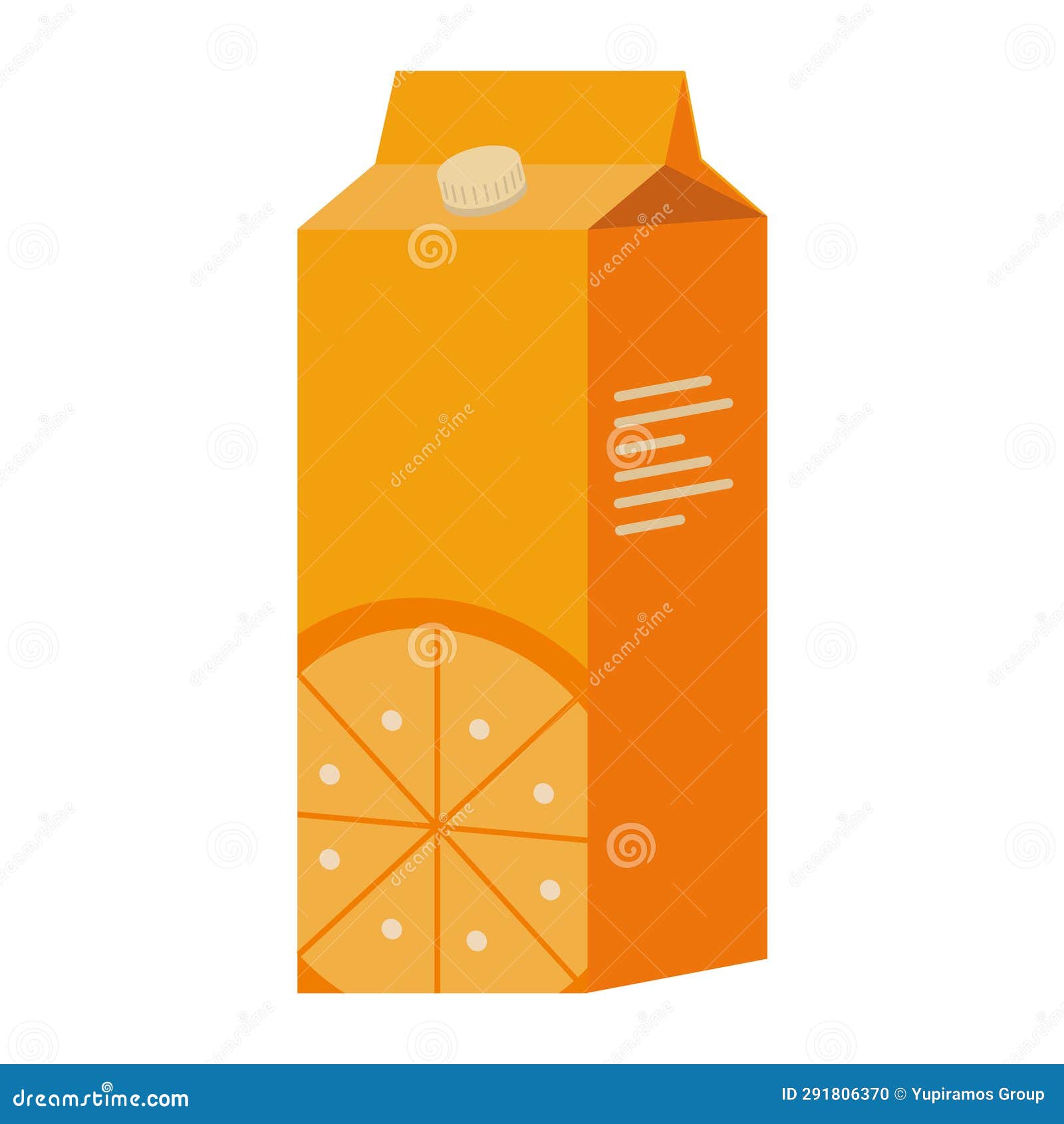 Tetra pack box of orange stock illustration. Illustration of isolated ...